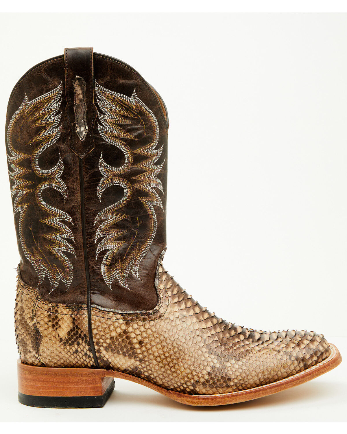 Cody James Men's Exotic Python Western Boots - Broad Square Toe , Dark ...