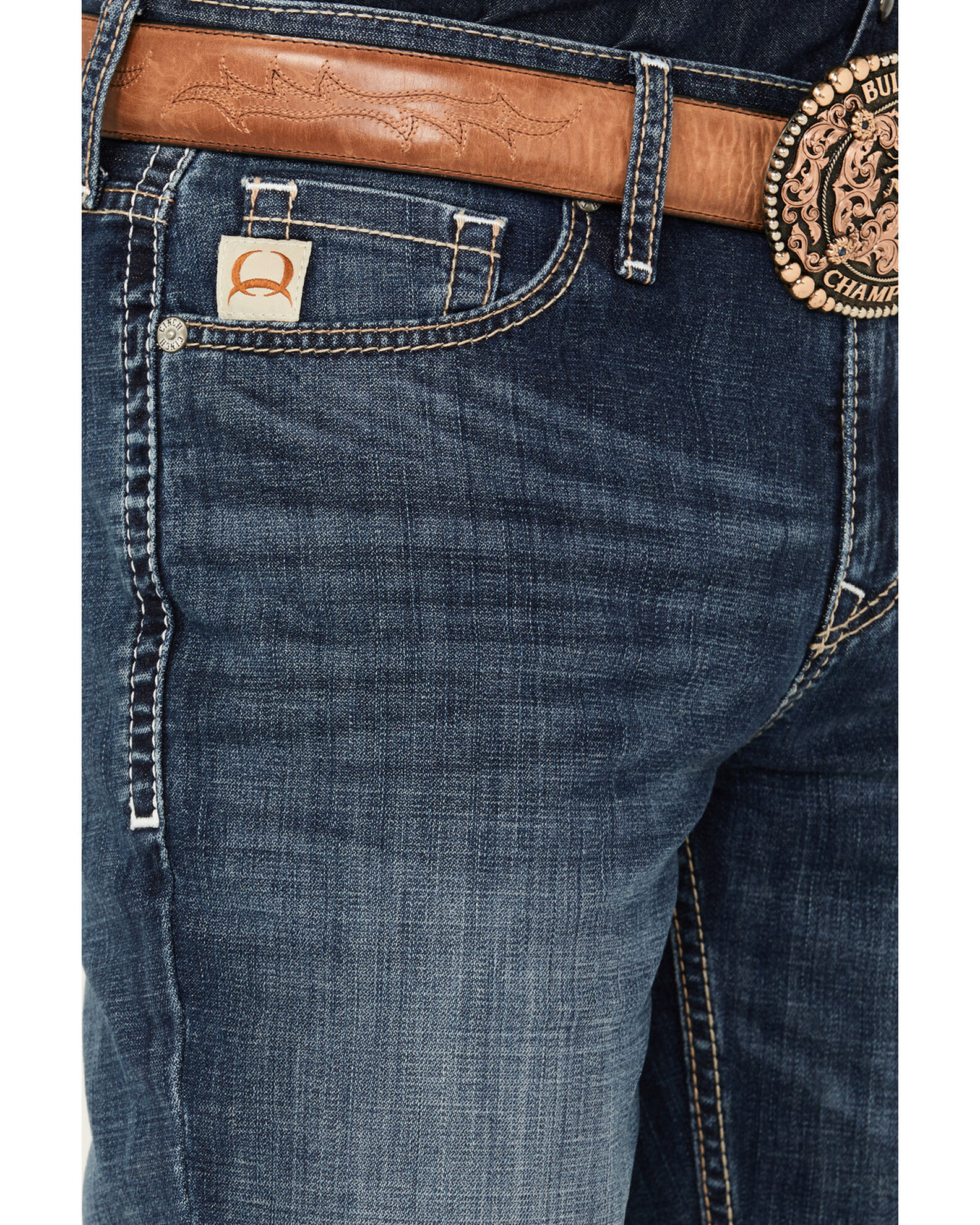 Cinch Men's Ian Dark Wash Slim Bootcut Performance Stretch Denim Jeans ...