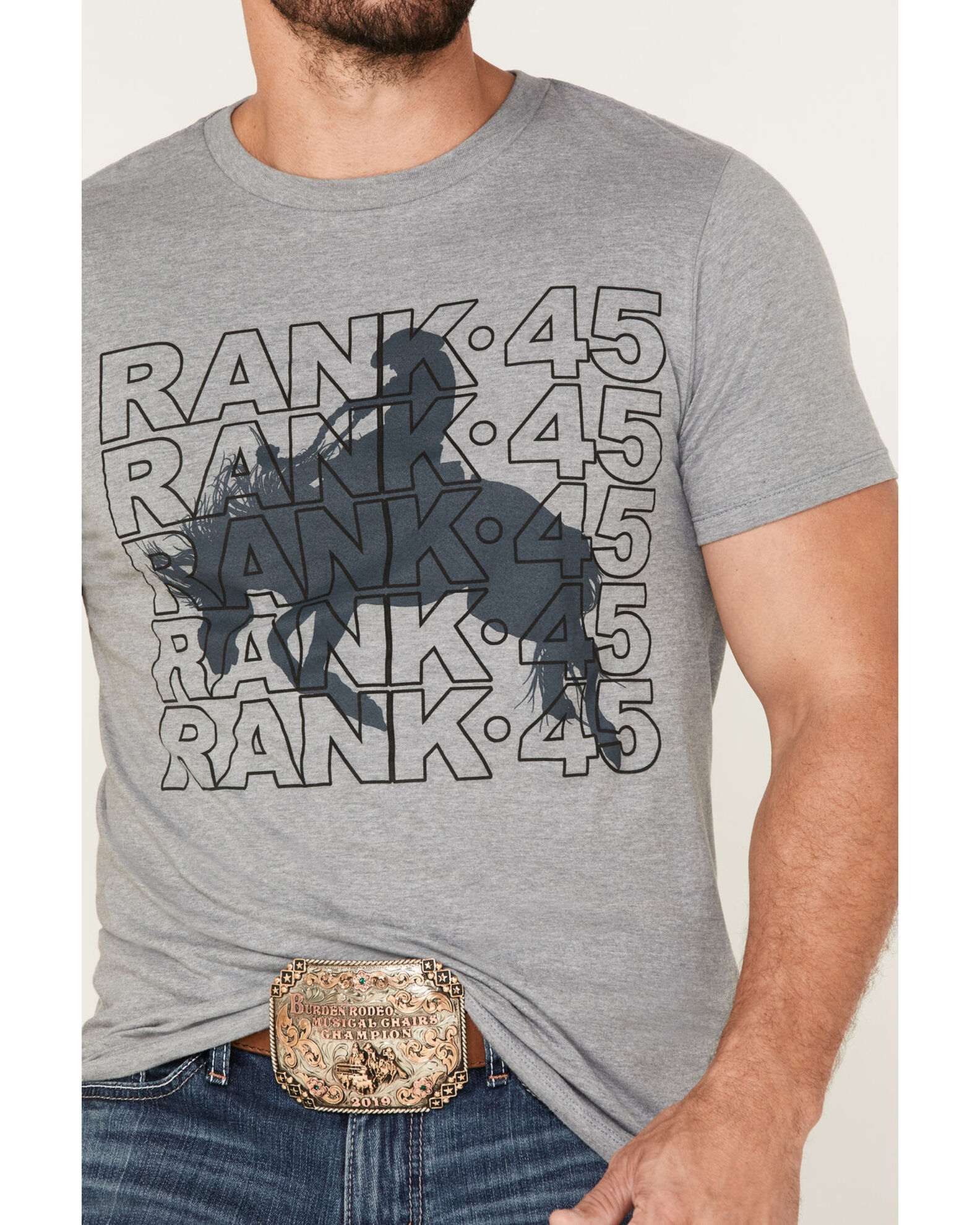 RANK 45 Men's Repeat Short Sleeve Graphic T-Shirt | Boot Barn