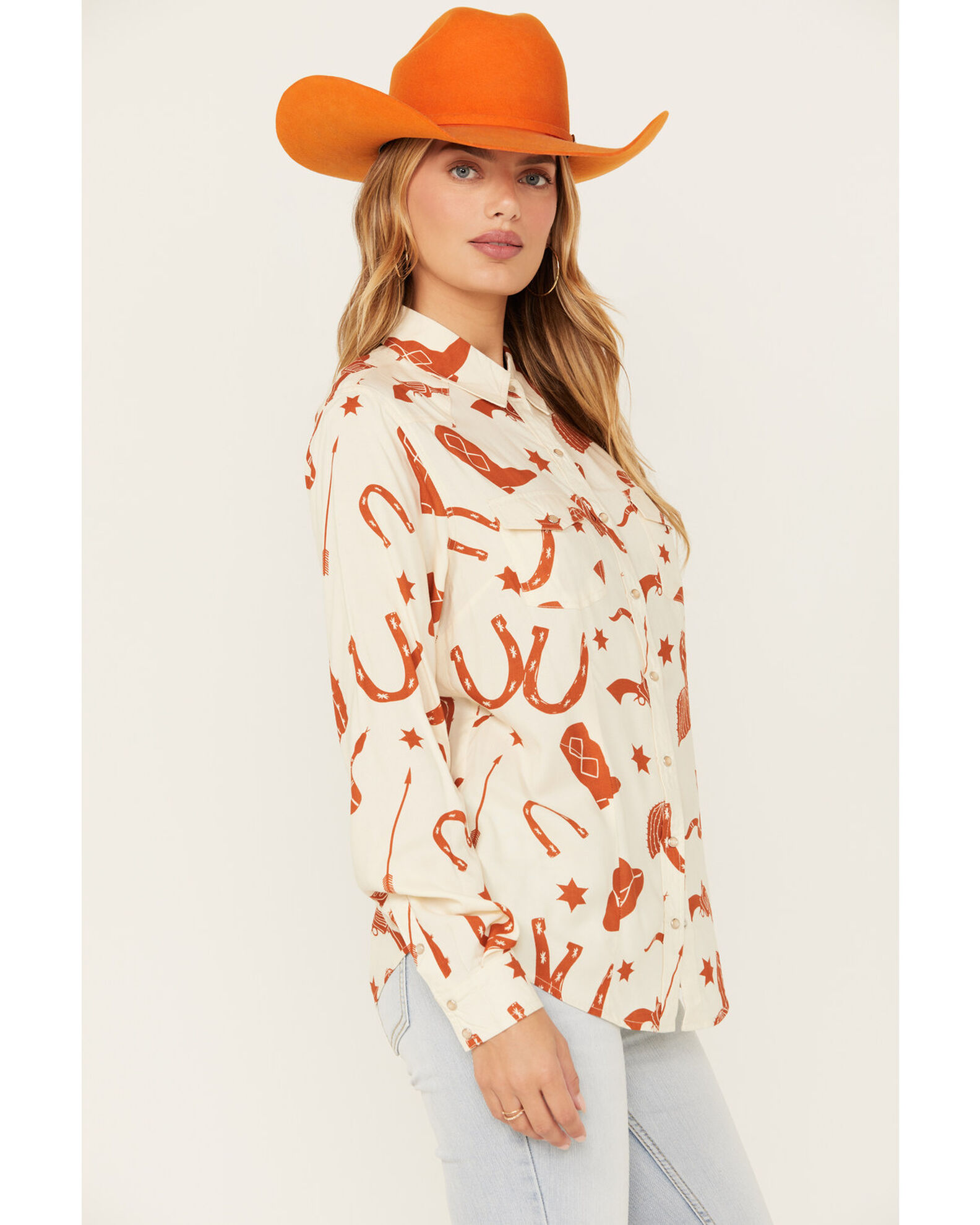 Cotton & Rye Women's Snake and Boot Conversation Print Long Sleeve ...