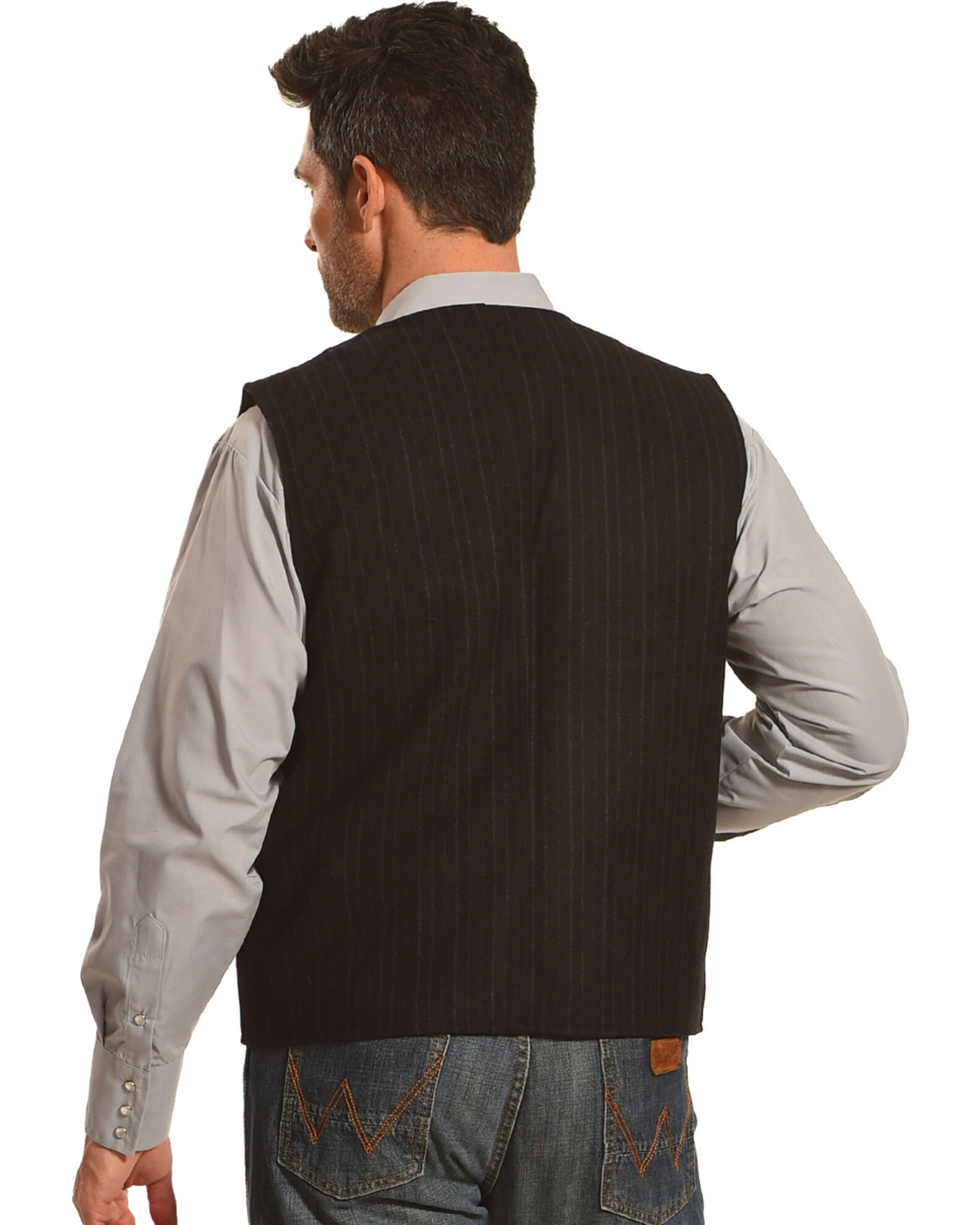 Wyoming Traders Men's Banker's Wool Vest, Black