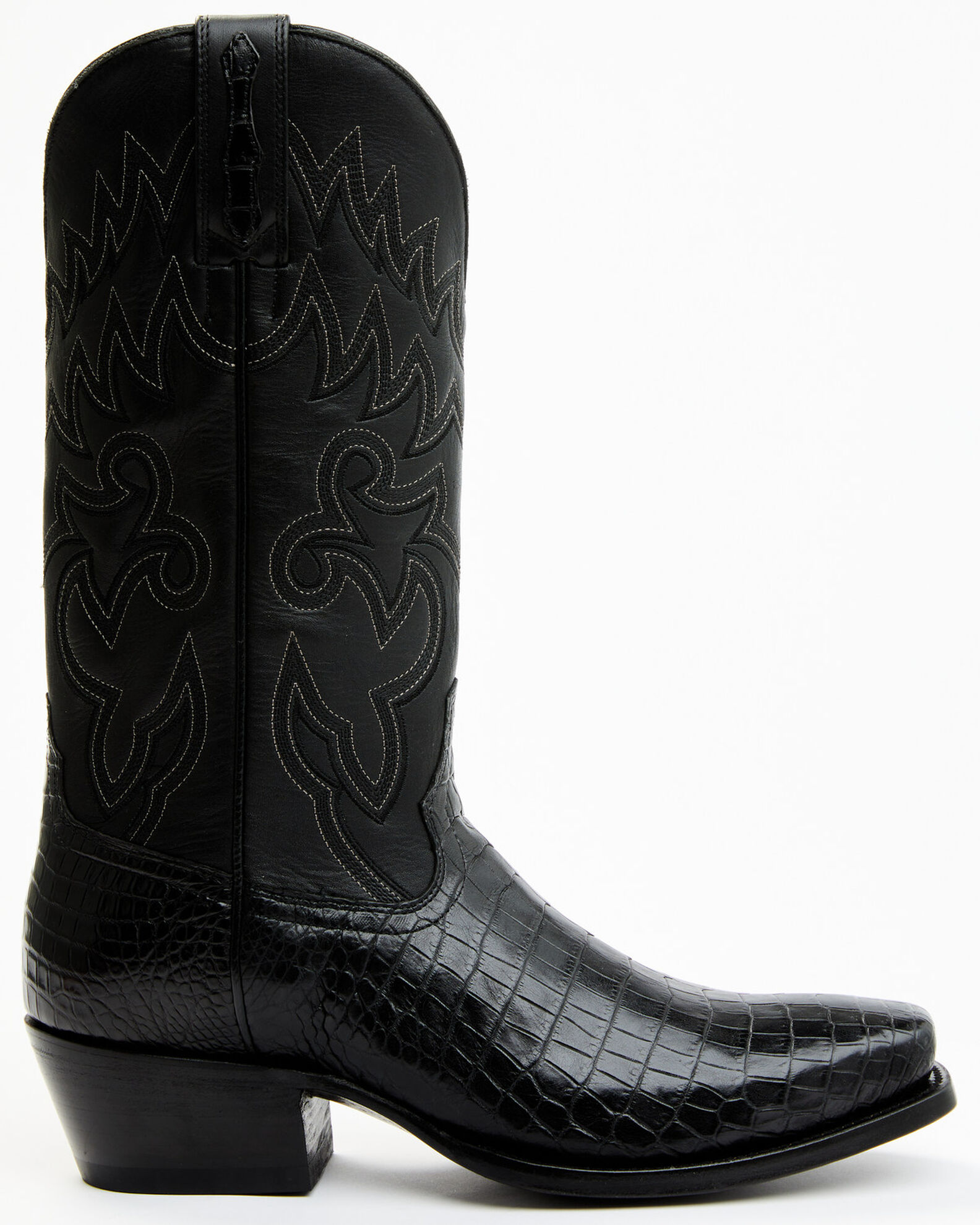 Cody James Mens Exotic Alligator Western Boots Square Toe Black