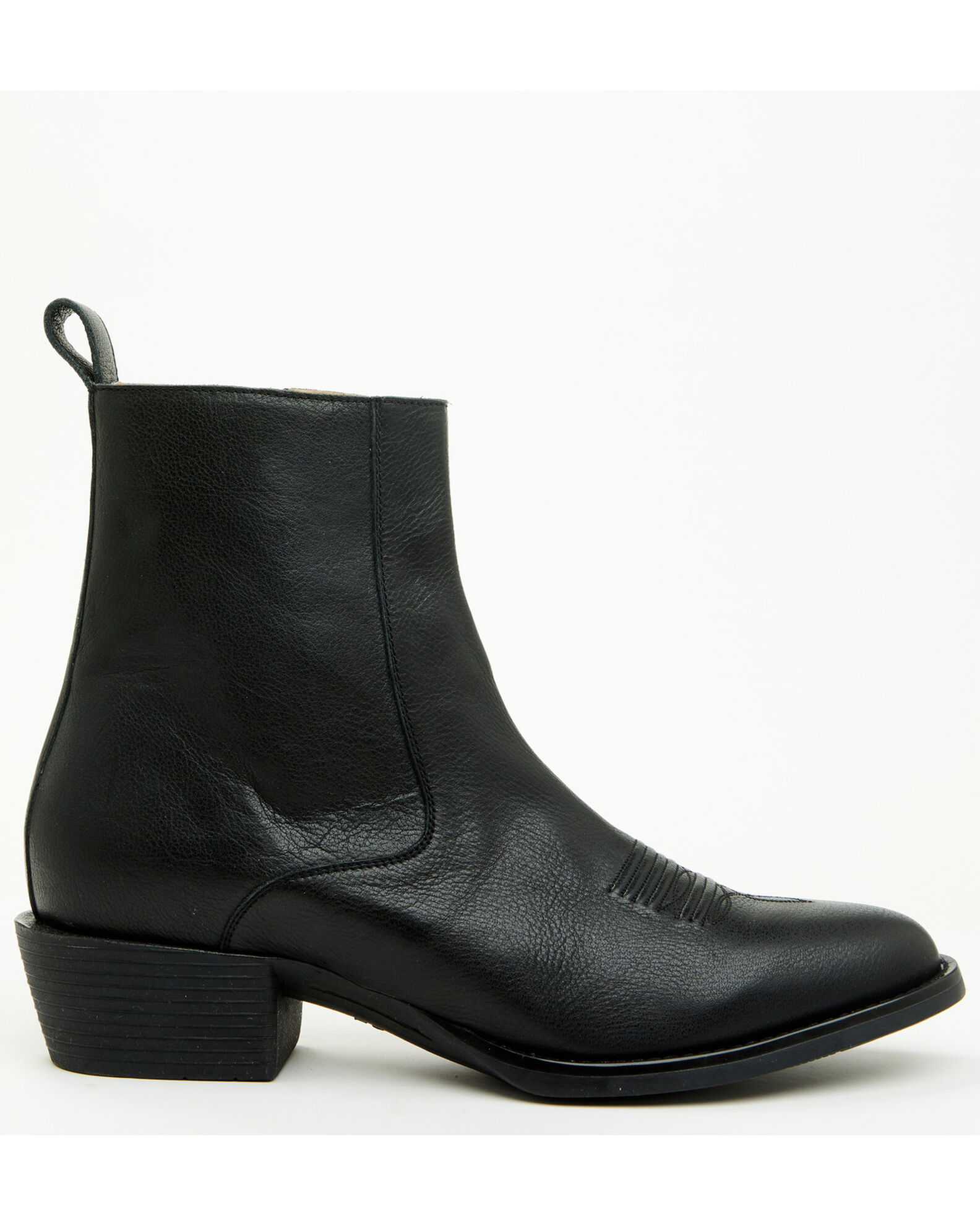 Cody James Mens Larsen Western Ankle Boots Round Toe Black