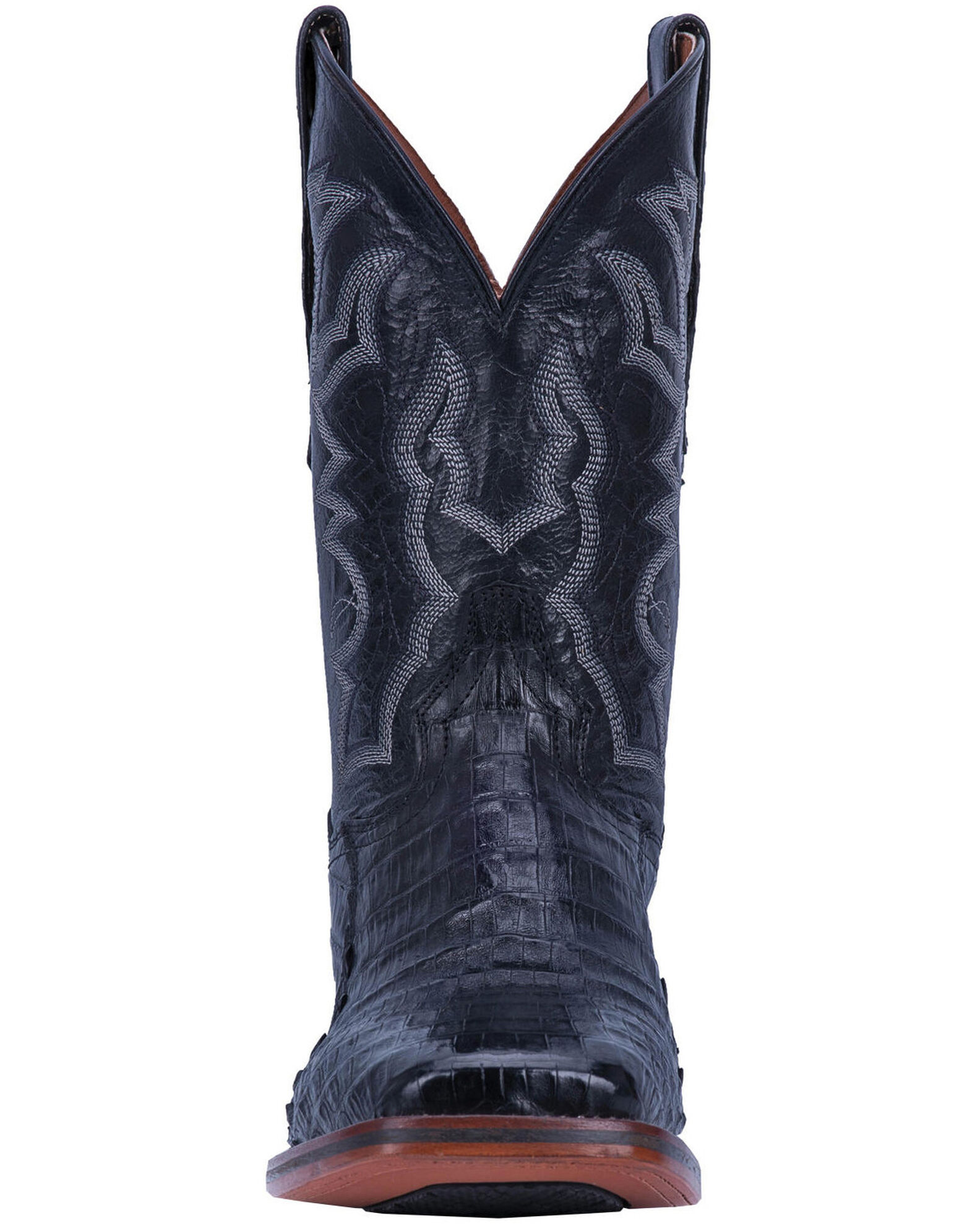 Dan Post Mens Kingsly Exotic Caiman Western Boots Broad Square Toe