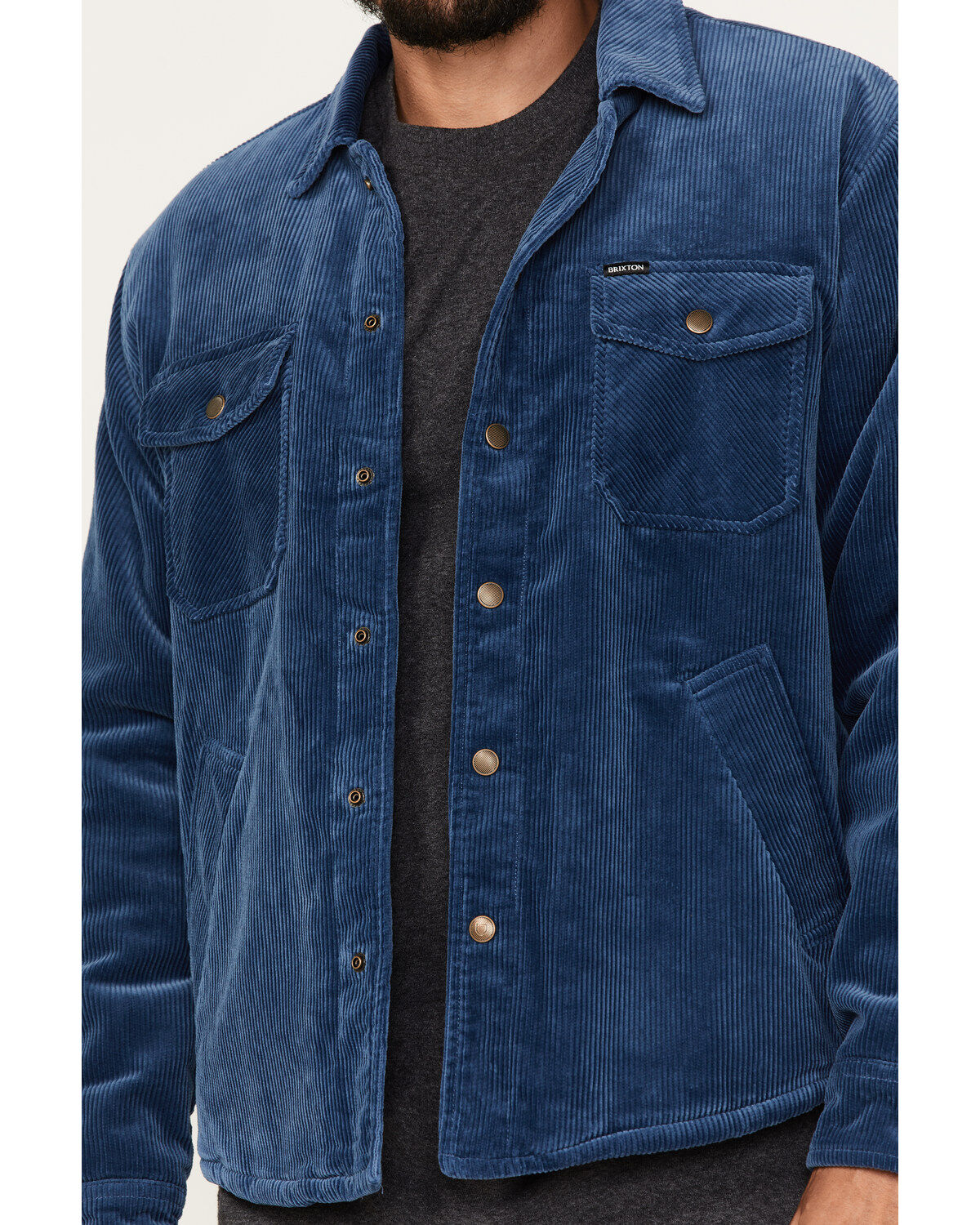 Brixton Men's Durham Sherpa Lined Jacket, Blue