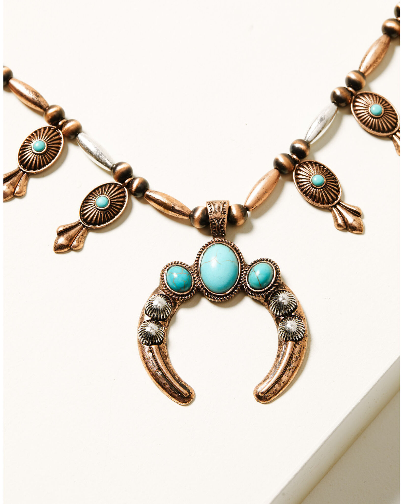 Shyanne Womens Cactus Rose Crescent Necklace Boot Barn