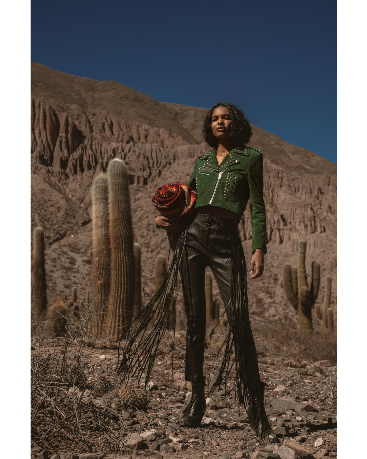 Wonderwest Women's Leather Fringe Pants, Black