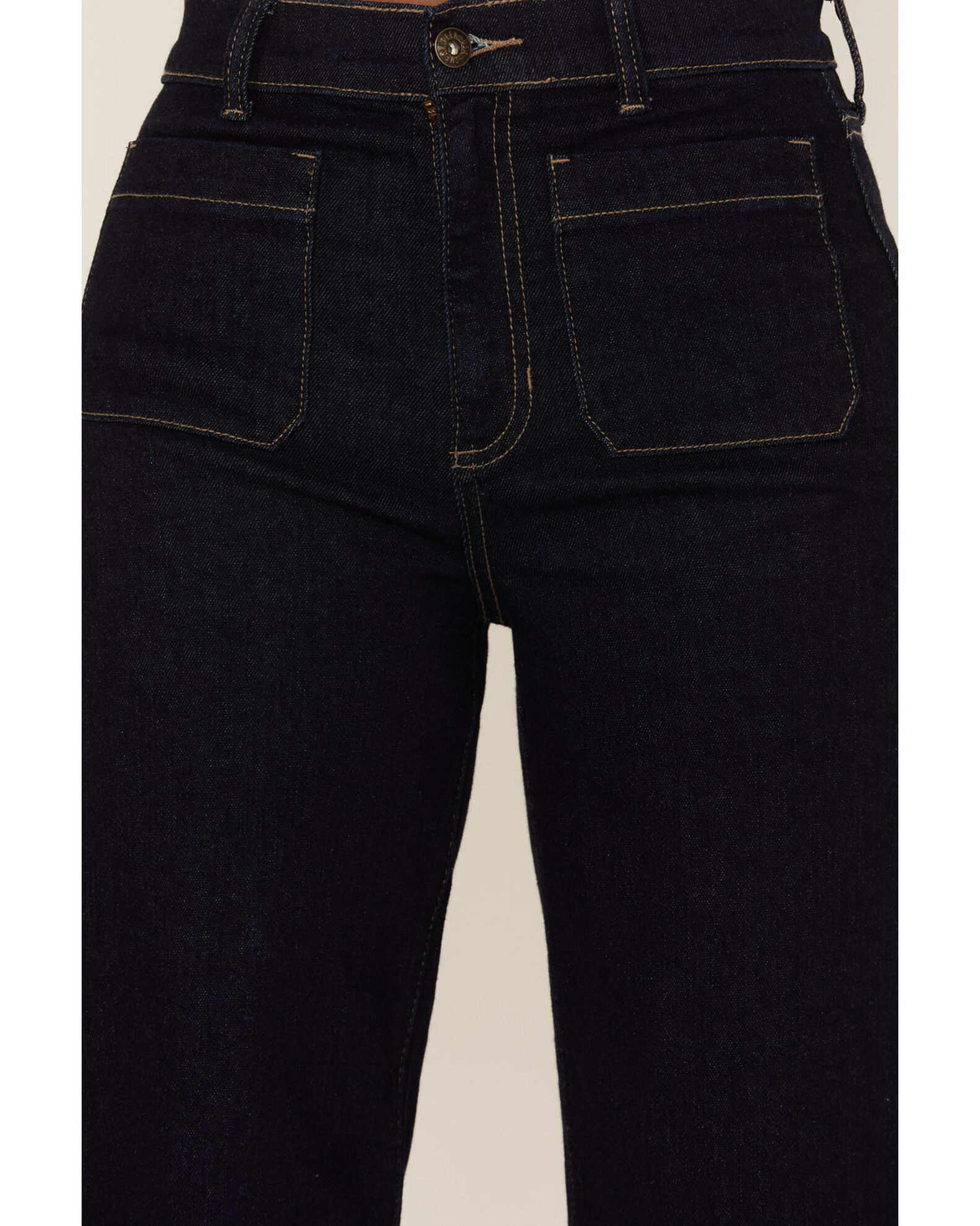 Product Name: Sneak Peek Women's Front Patch Pockets Straight Jeans