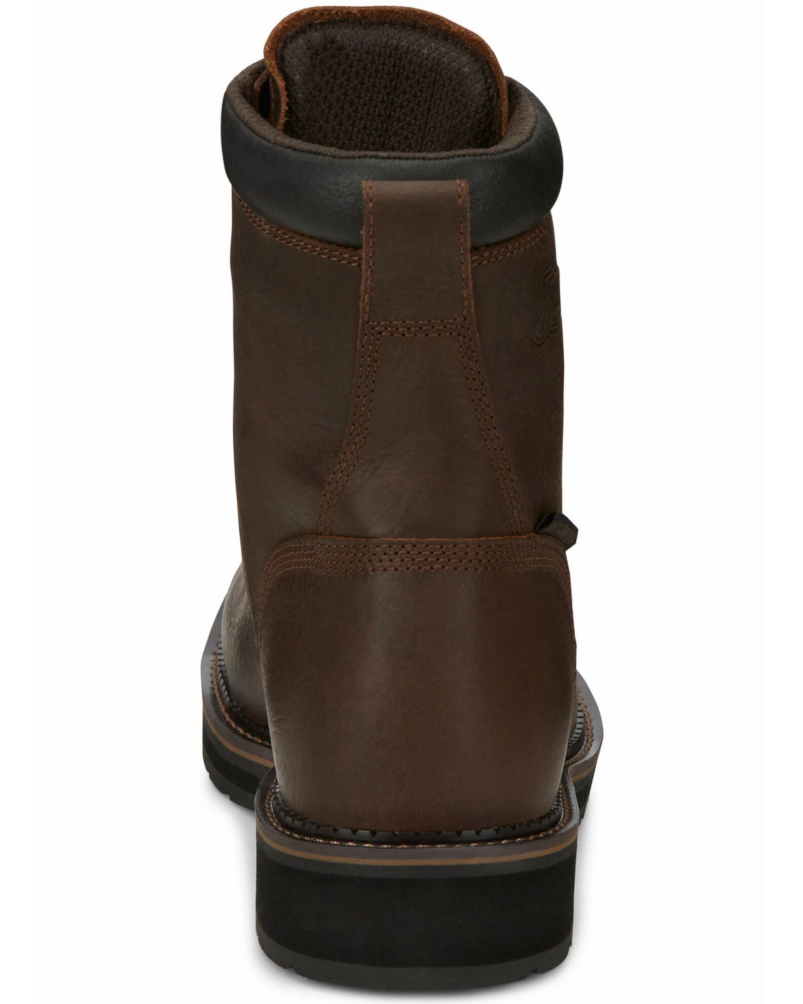 Justin Mens Driller Waterproof Work Boots Composite Toe Brown