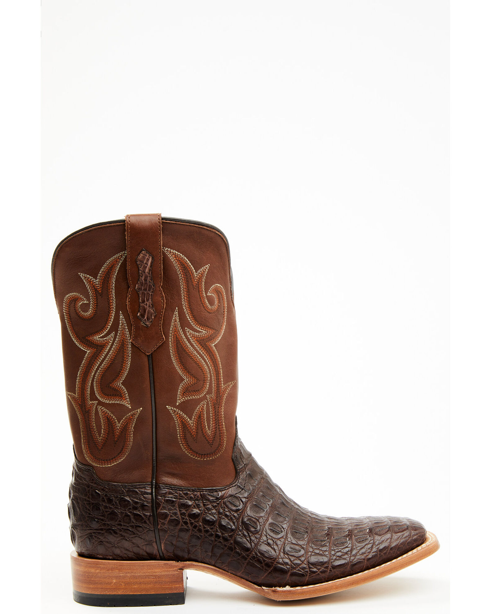 Cody James Men's Exotic Caiman Western Boots - Broad Square Toe, Brown