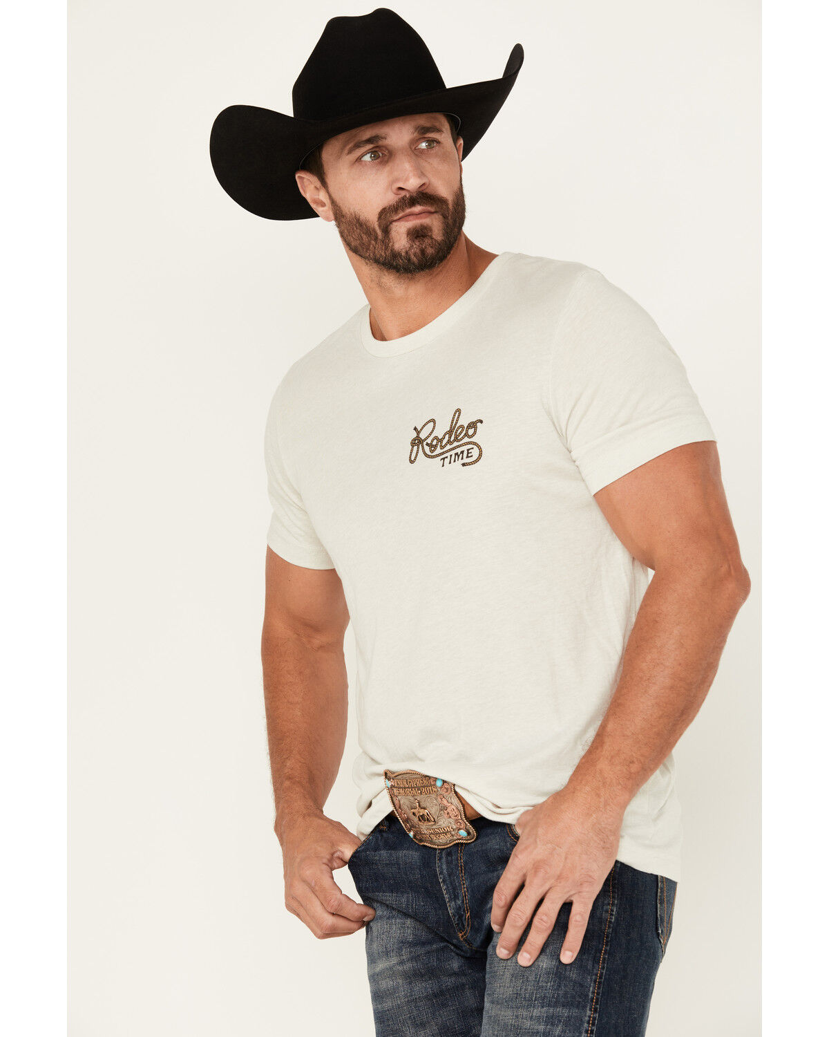 Rodeo Time Men's Rope Short Sleeve Graphic T-Shirt,