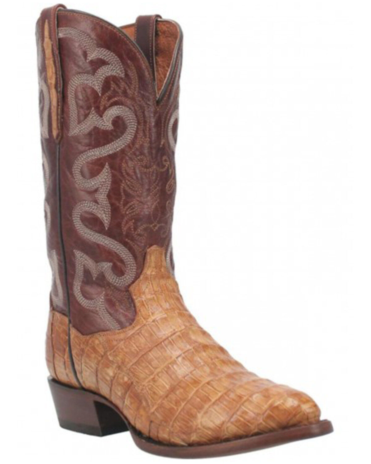 Dan Post Men's Exotic Caiman Belly Western Boots - Snip Toe, Tan