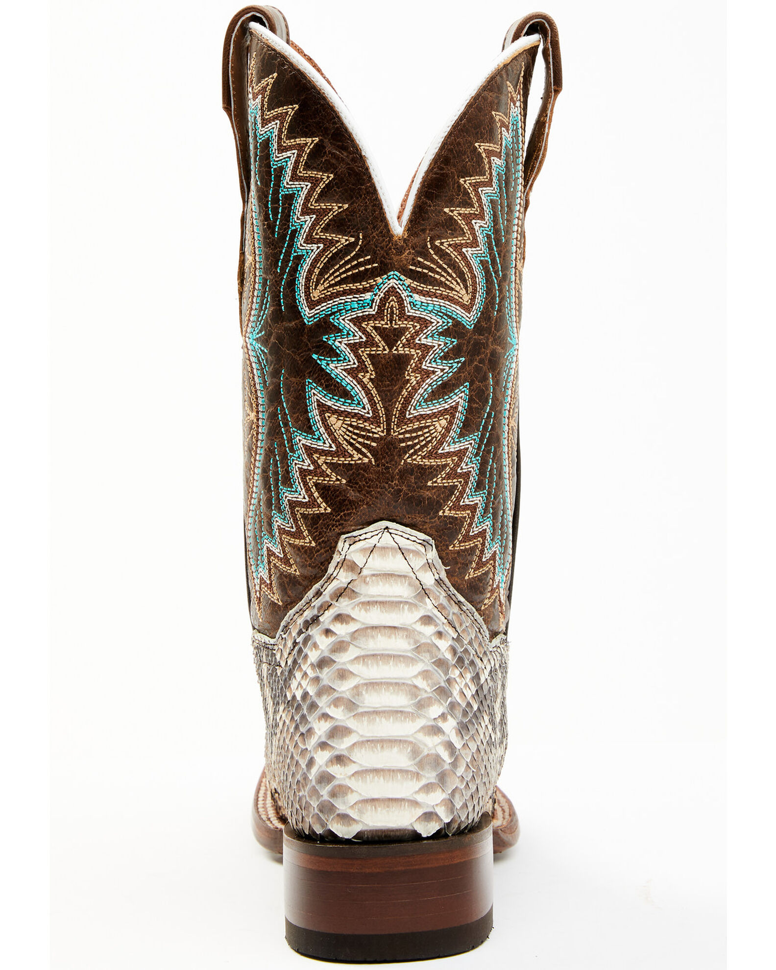Dan Post Women's Back Cut Natural Python Exotic Western Boot - Broad ...