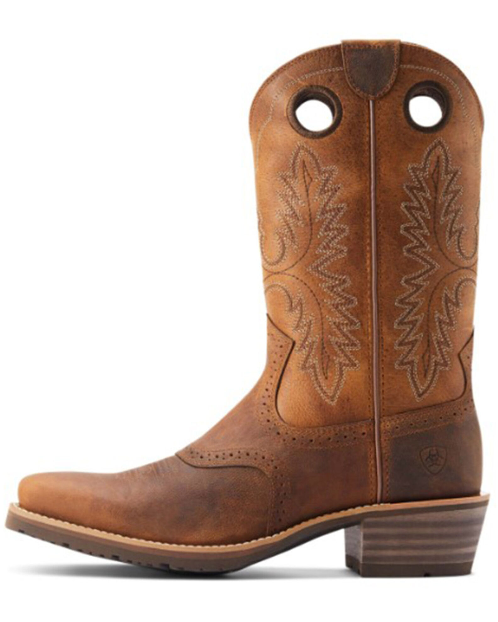 Ariat Mens Hybrid Roughstock Western Performance Boots Square Toe Brown