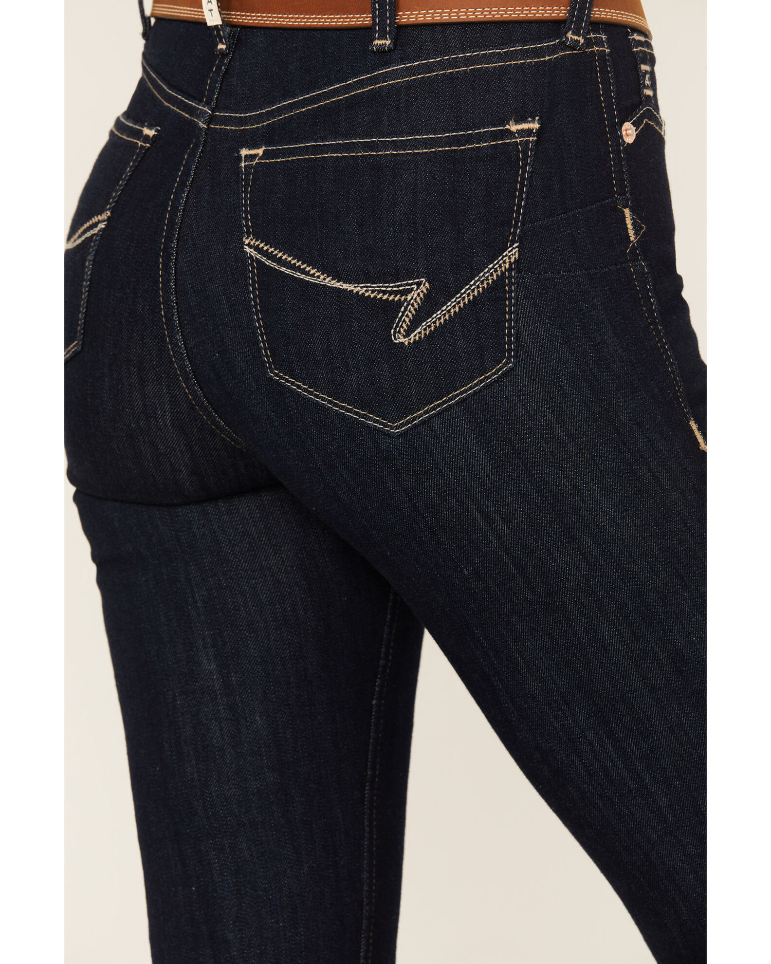 Ariat Women's R.E.A.L. Dark Wash High Rise Selma Stretch Bootcut Jeans ...