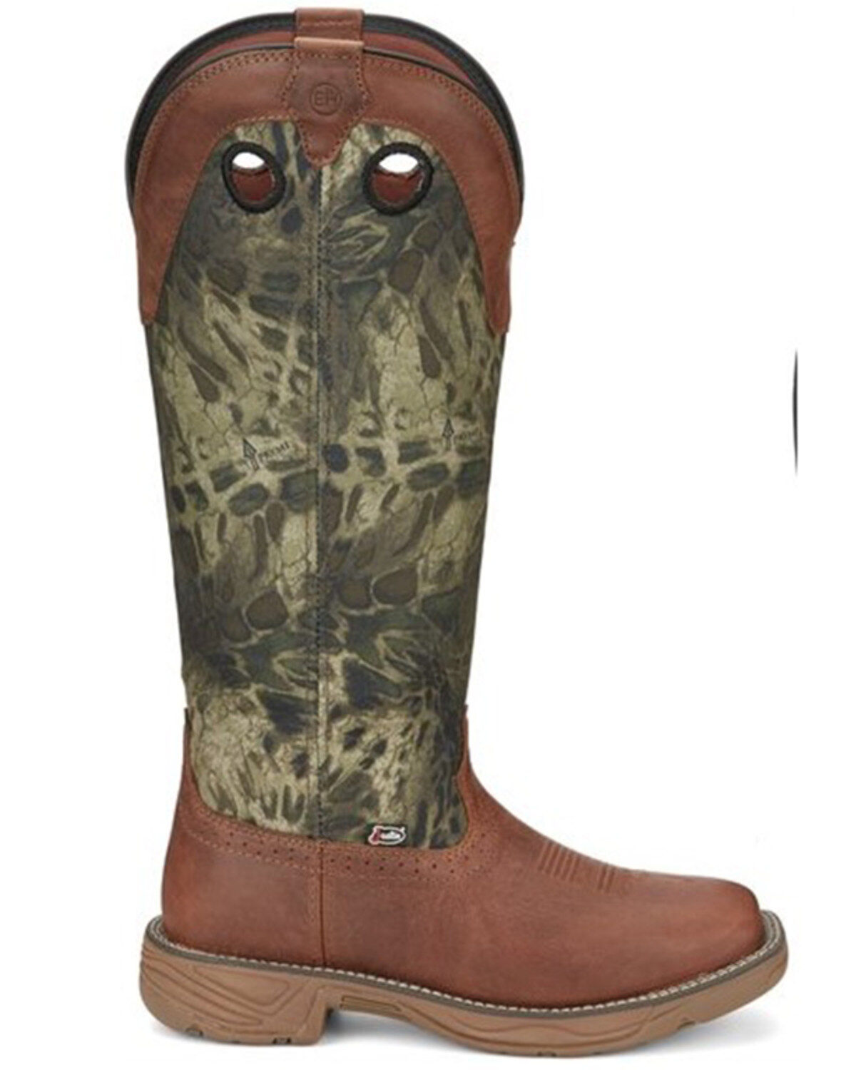 Justin Men's Rush Strike Camo Shaft Leather Pull On Snake Boots ...