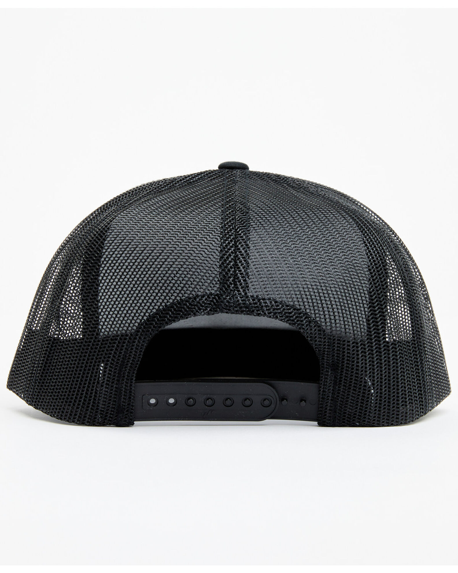 Lazy J Ranchwear Mens Red Ranch Logo Patch Soft Mesh Ball Cap Black
