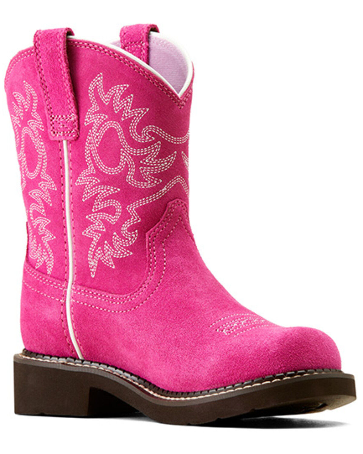 Image #1 - Ariat Girls' Fatbaby Western Boots - Round Toe, Hot Pink, hi-res