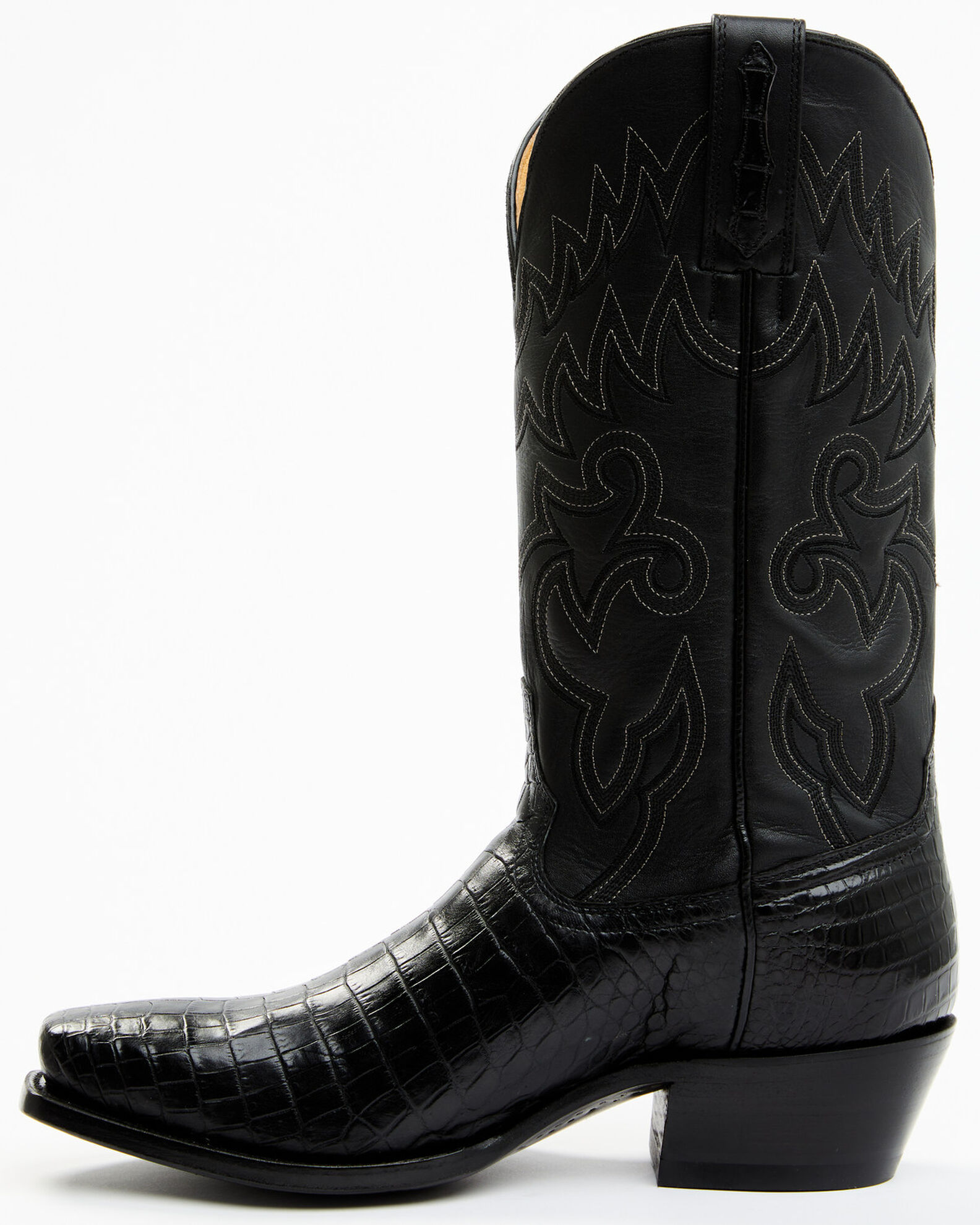 Cody James Mens Exotic Alligator Western Boots Square Toe Black