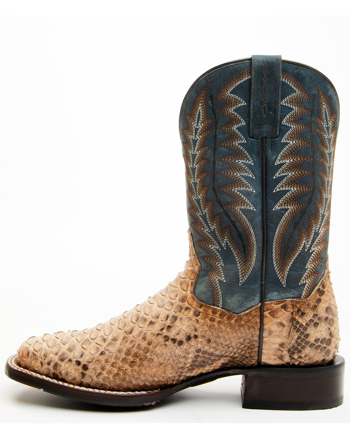 Dan Post Men's Templeton Exotic Snake Western Boots - Broad Square Toe, Tan