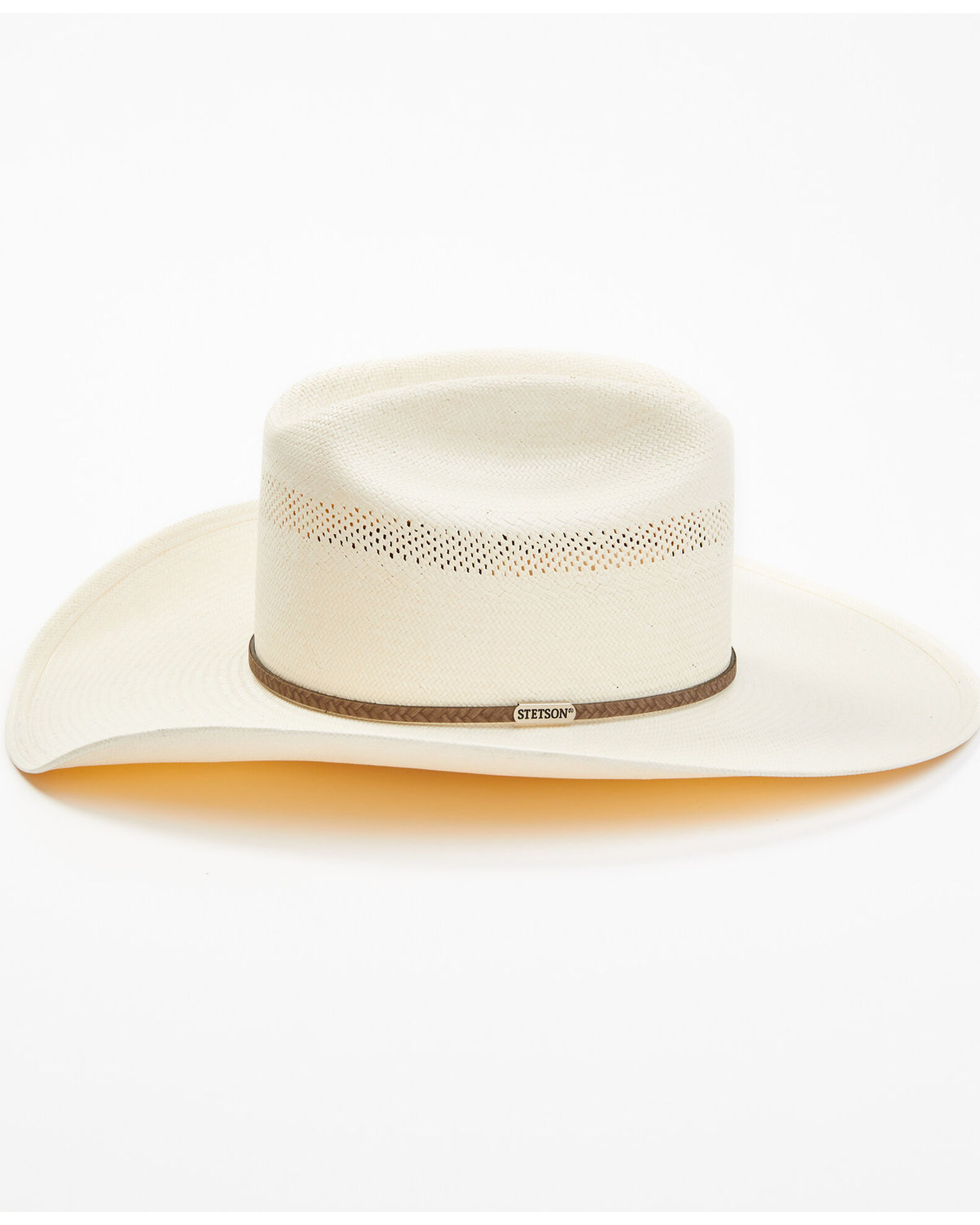 Stetson Plait 10X Straw Cowboy Hat, Natural