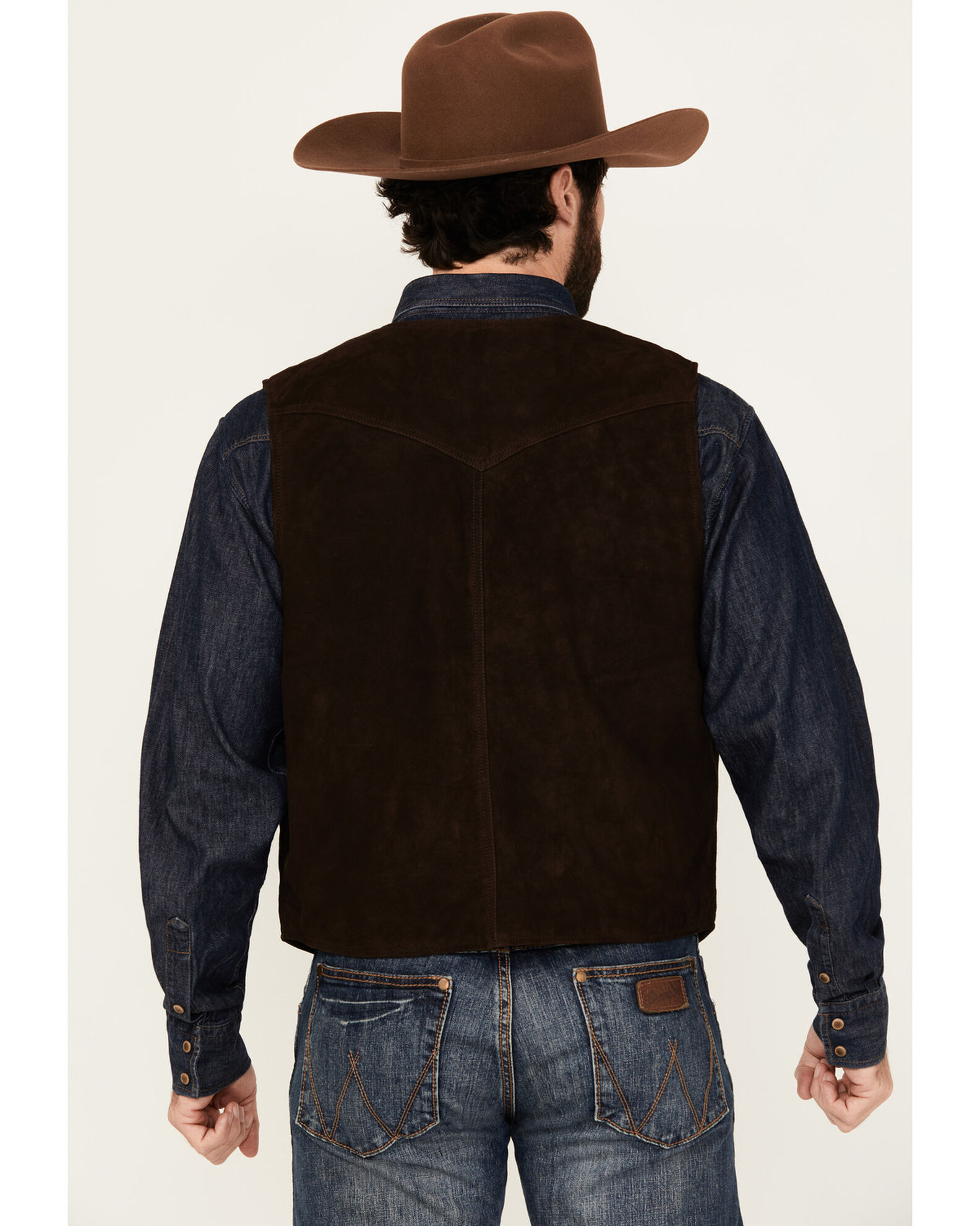 Cody James Men's Angus 2.0 Suede Snap Vest, Brown