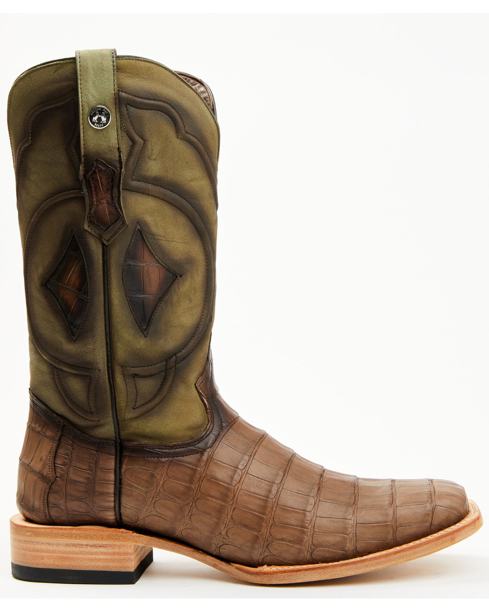Tanner Mark Men's Exotic Caiman Tall Western Boots - Broad Square Toe ...