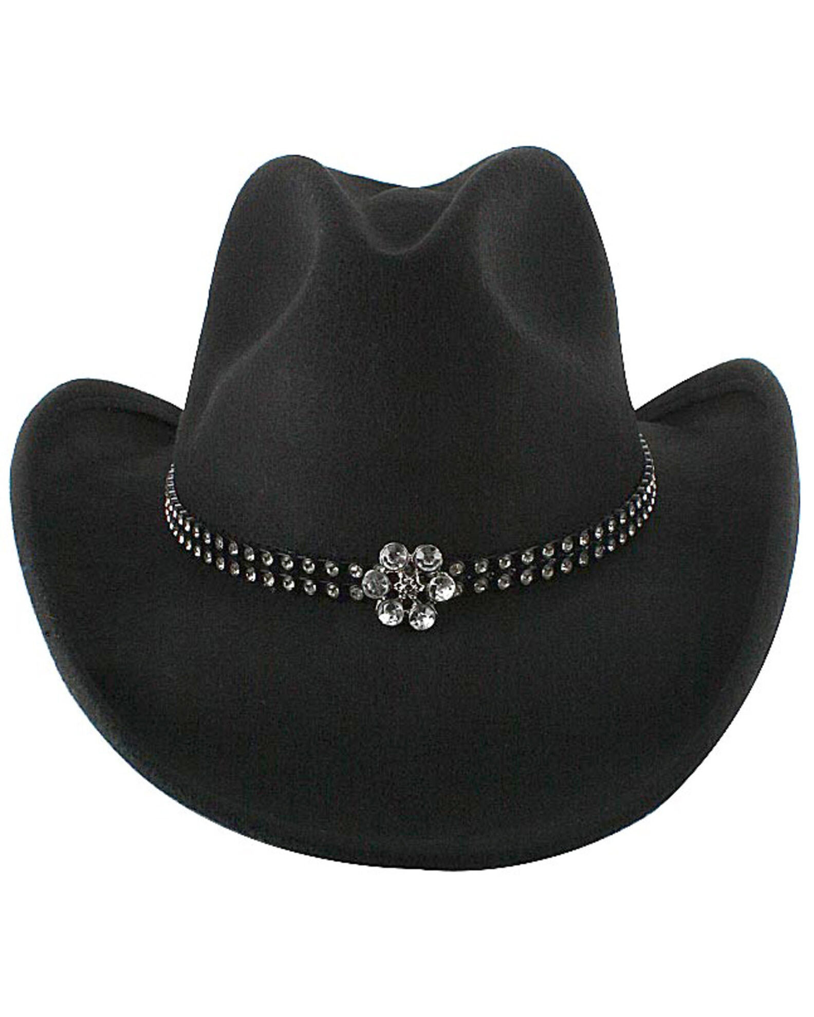 Shyanne Girls' Felt Cowboy Hat, Black