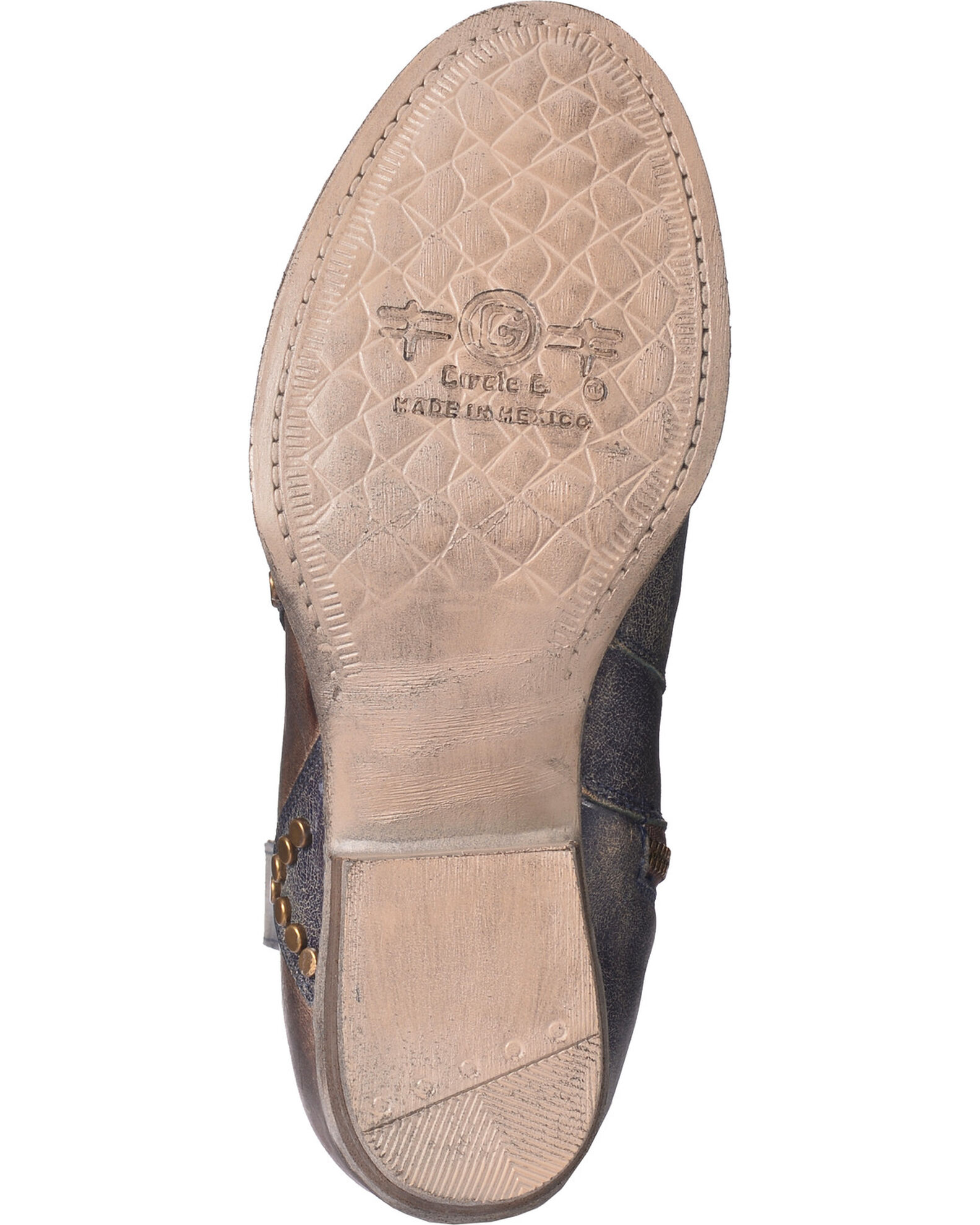 Circle G Women's Studded Star Inlay Booties - Round Toe | Boot Barn