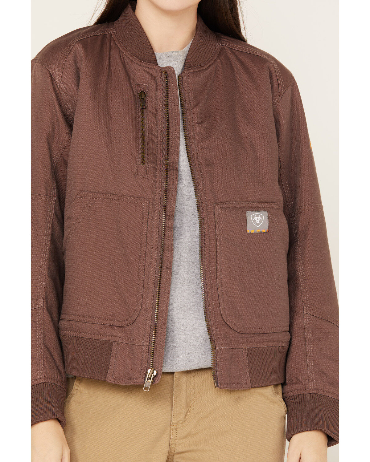 Ariat Women's Rebar Duracanvas Bomber Jacket, Beige