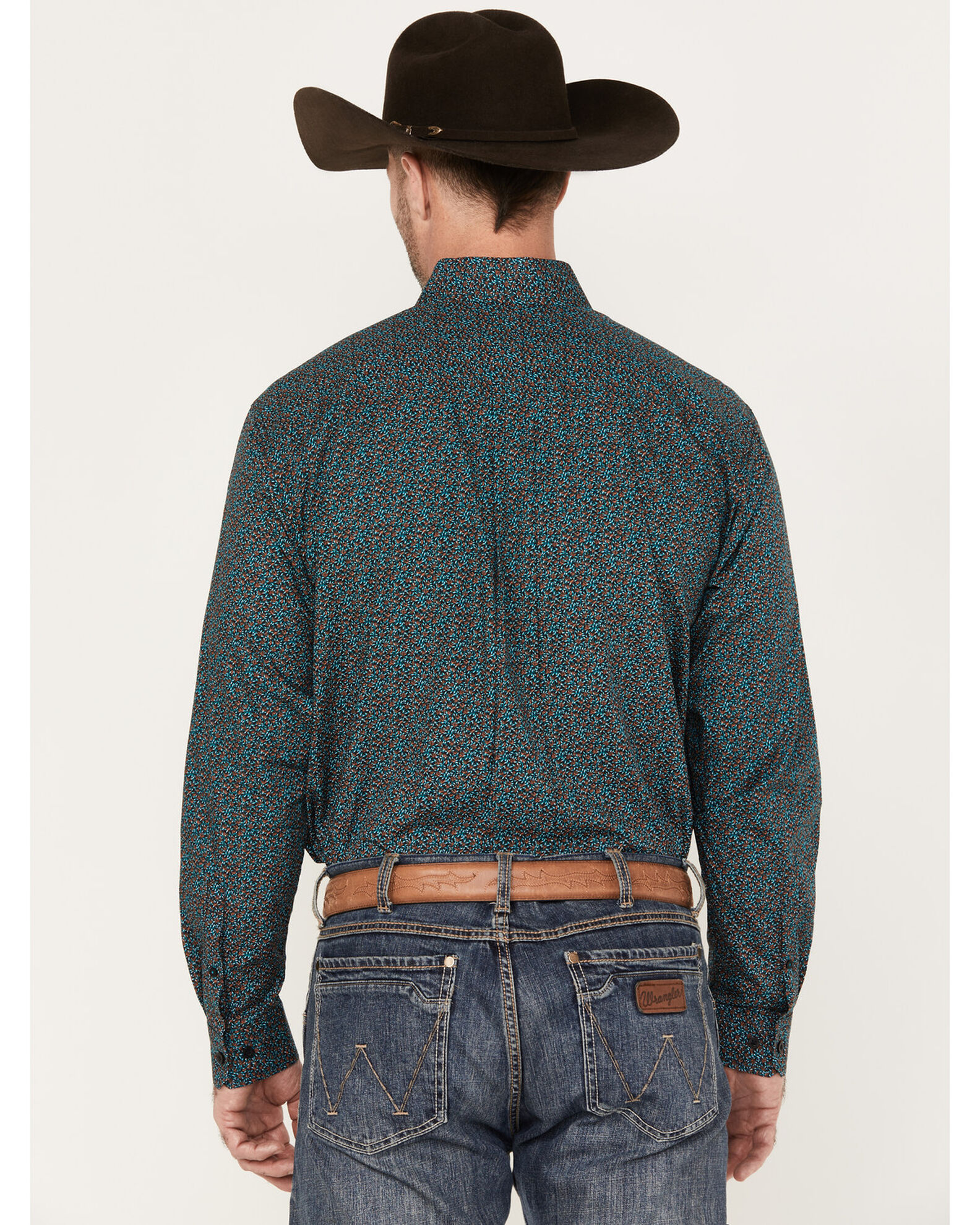 Product Name Cinch Mens Floral Print Button Down Long Sleeve Western
