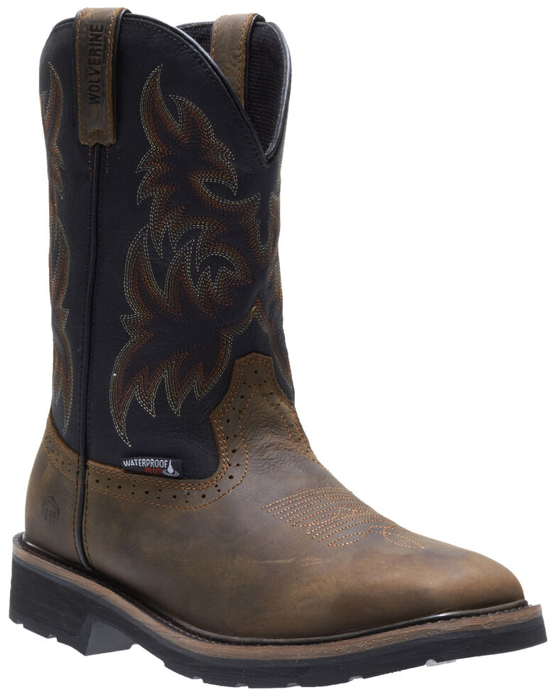 Wolverine Men's Rancher Waterproof Western Work Boots - Soft Toe | Boot ...