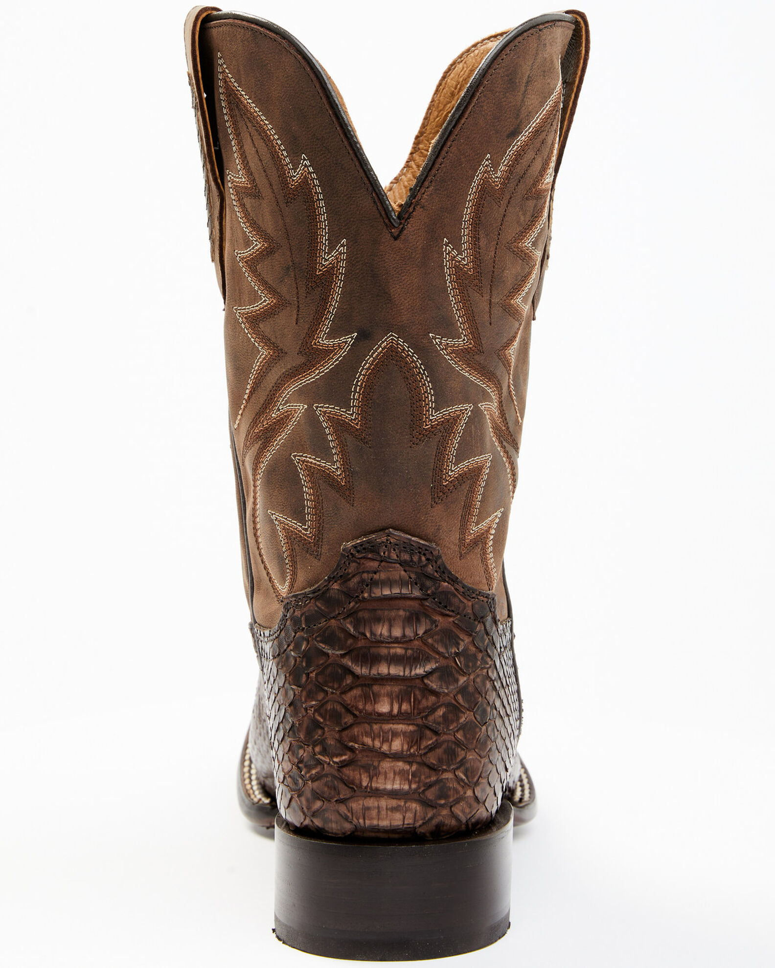 Cody James Men's Exotic Snake Western Boots - Broad Square Toe, Chocolate