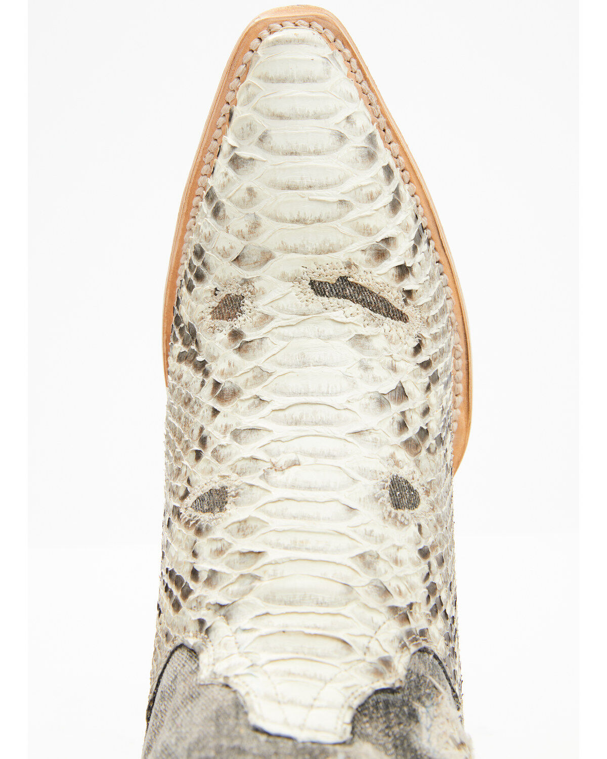 Dan Post Women's Exotic Python Western Boots - Snip Toe, Ivory