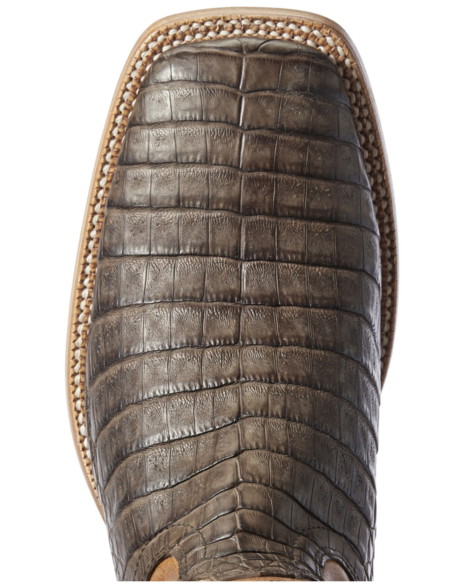 Ariat Men's Brown Caiman Belly Western Boots - Broad Square Toe,