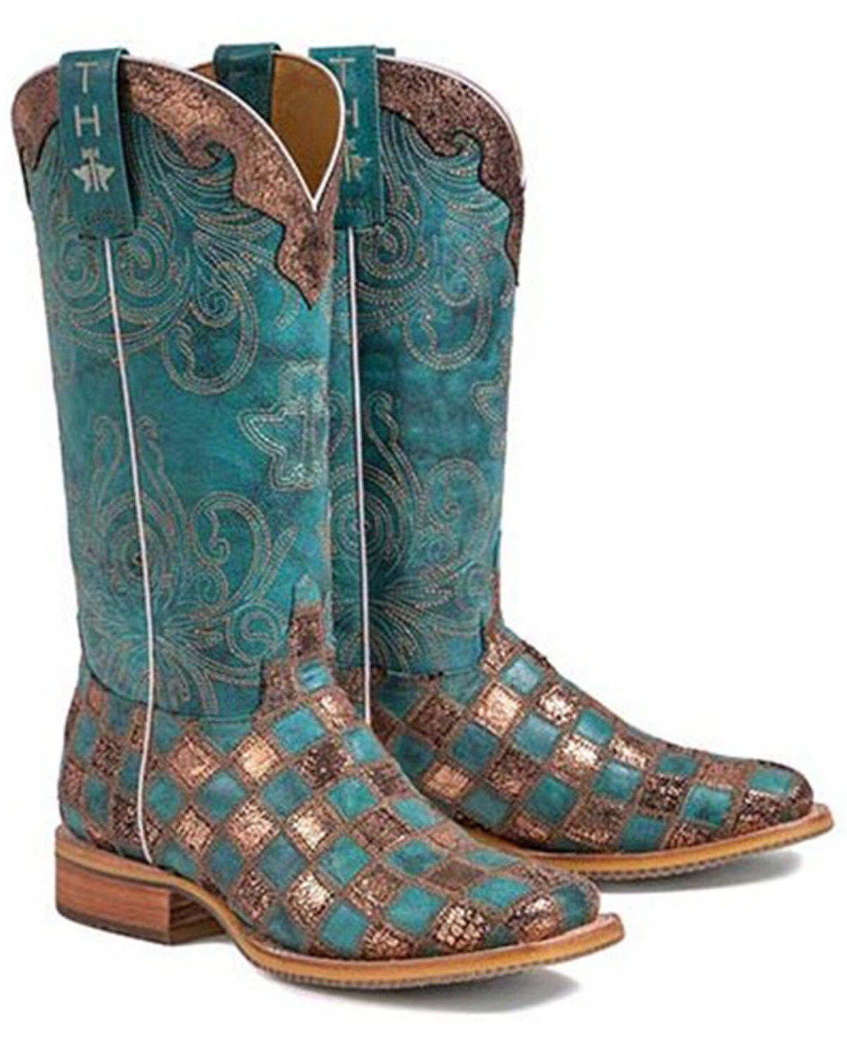 Tin Haul Women's No Probl-Lama Western Boots - Broad Square Toe, Multi ...