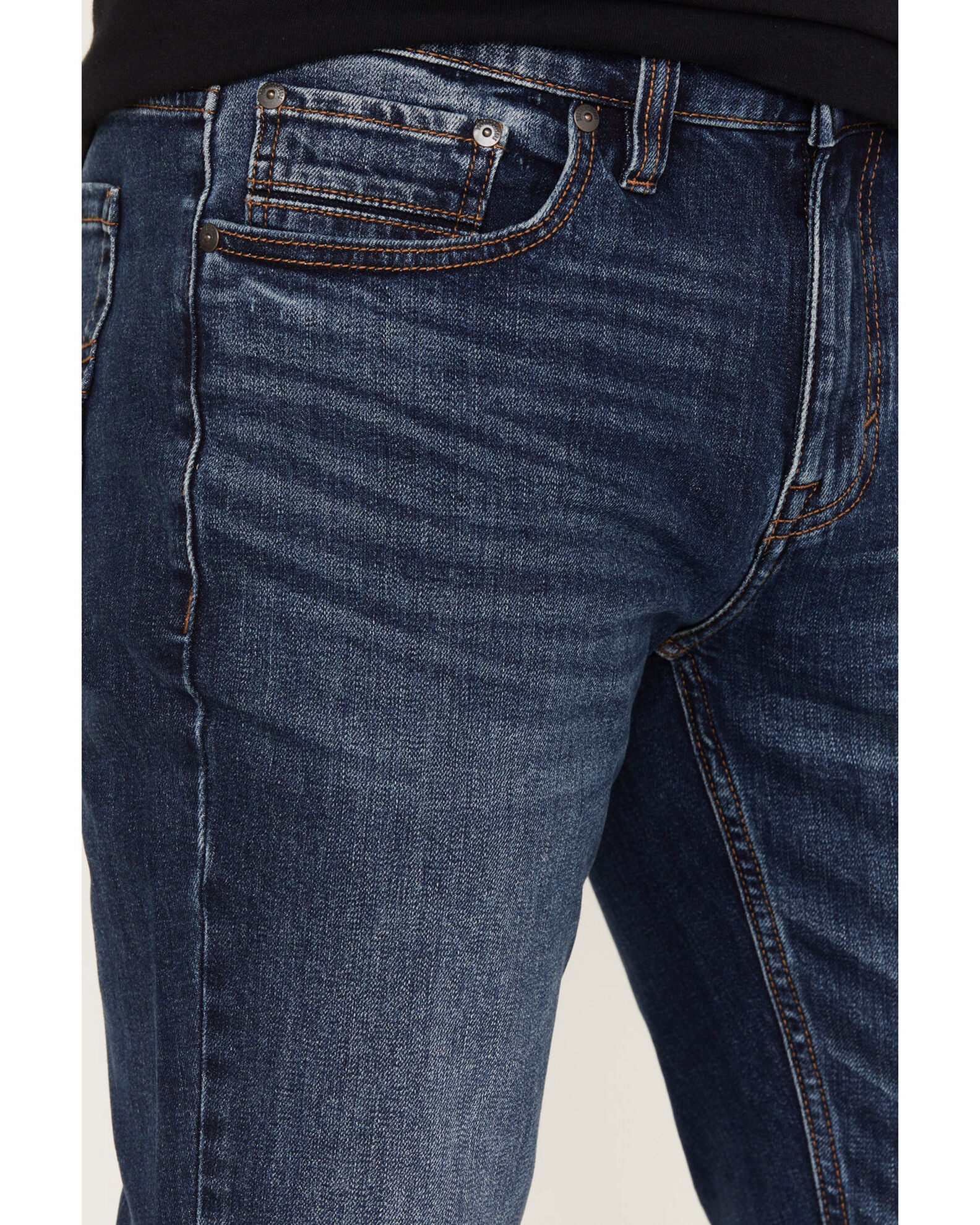 Brothers and Sons Men's Nightfall Dark Wash Slim Tapered Stretch Denim ...