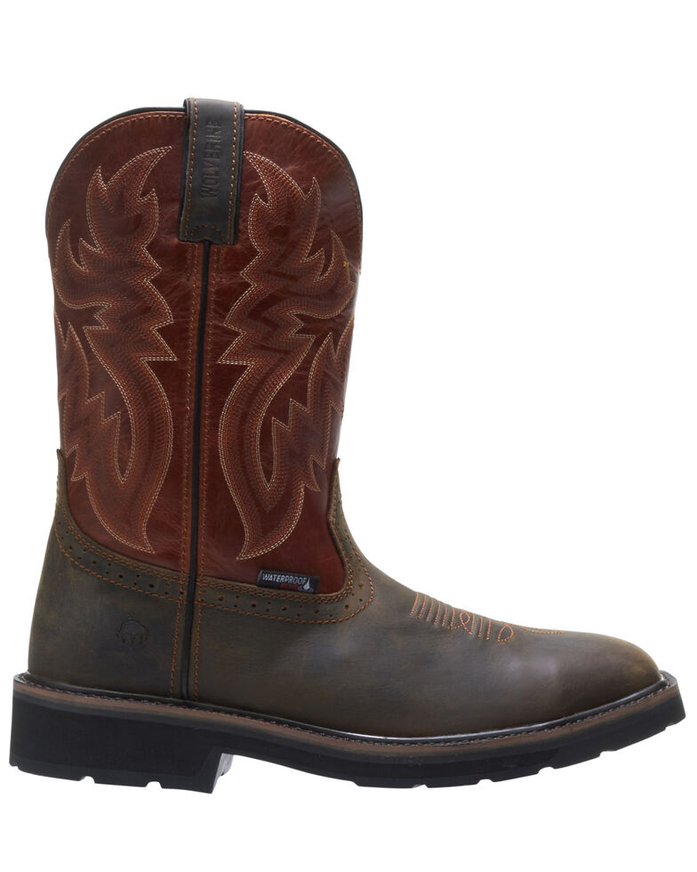 Wolverine Men's Rancher Waterproof Western Work Boots - Steel Toe ...