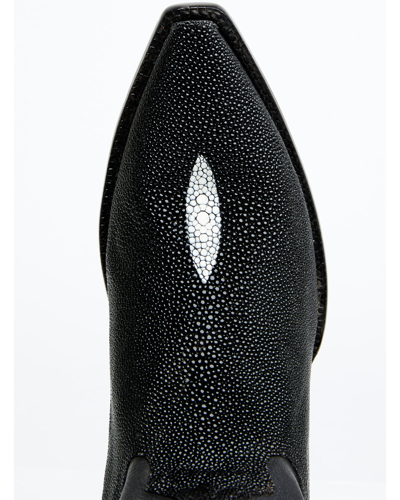 El Dorado Men's Exotic Stingray Skin Western Boots - Snip Toe, Black