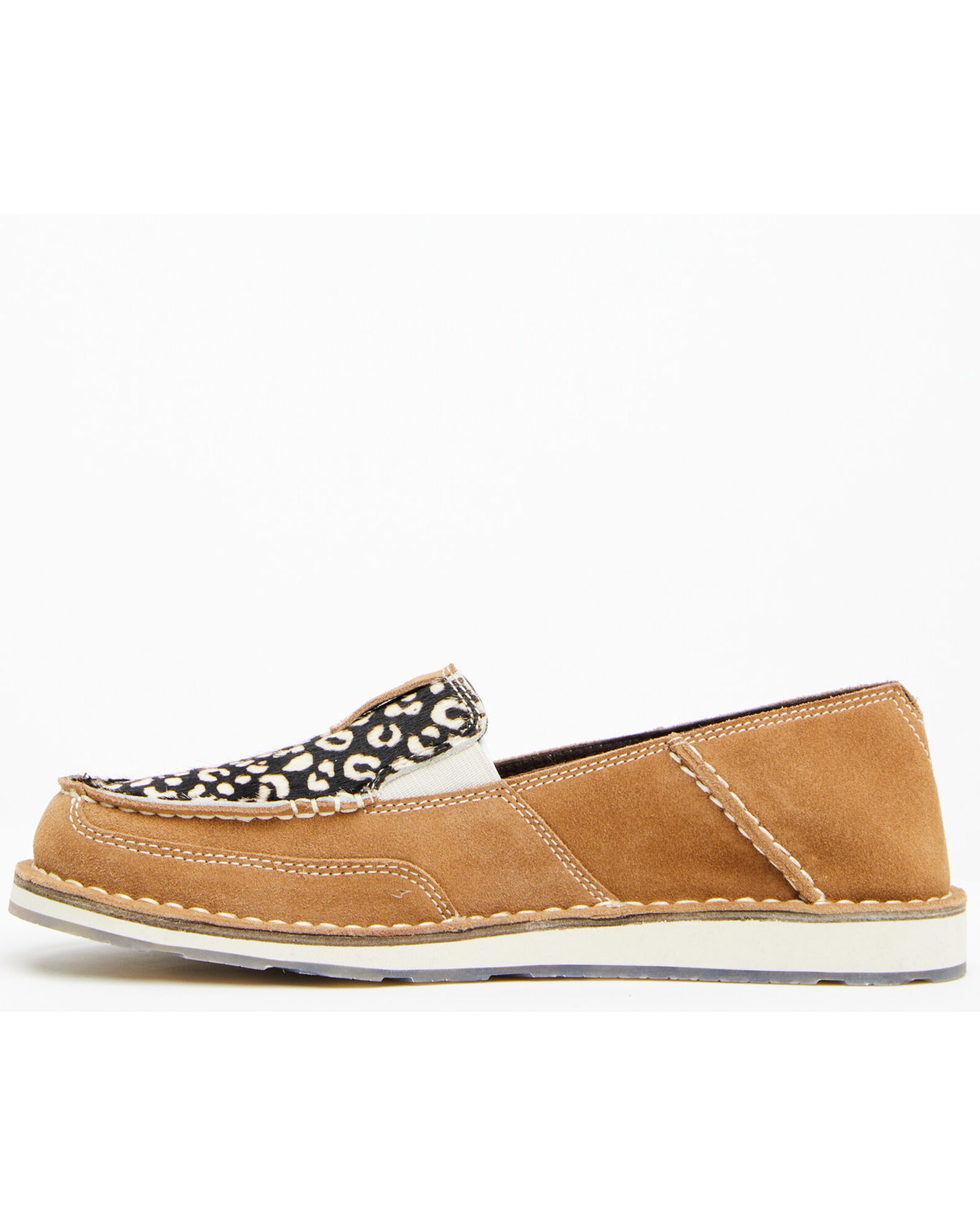 Ariat Womens Cheetah Print Cruiser Shoes Moc Toe Brown