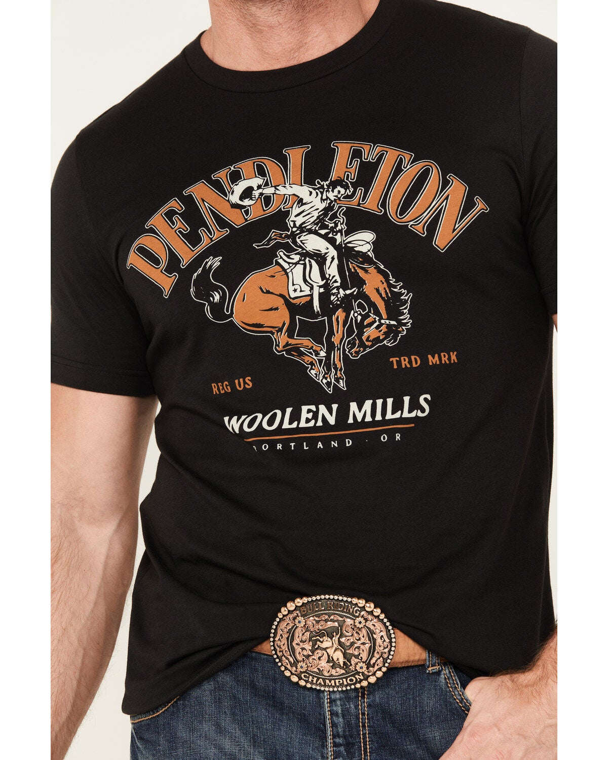 Pendleton Men's Boot Barn Exclusive Bucking Horse Short Sleeve Graphic ...