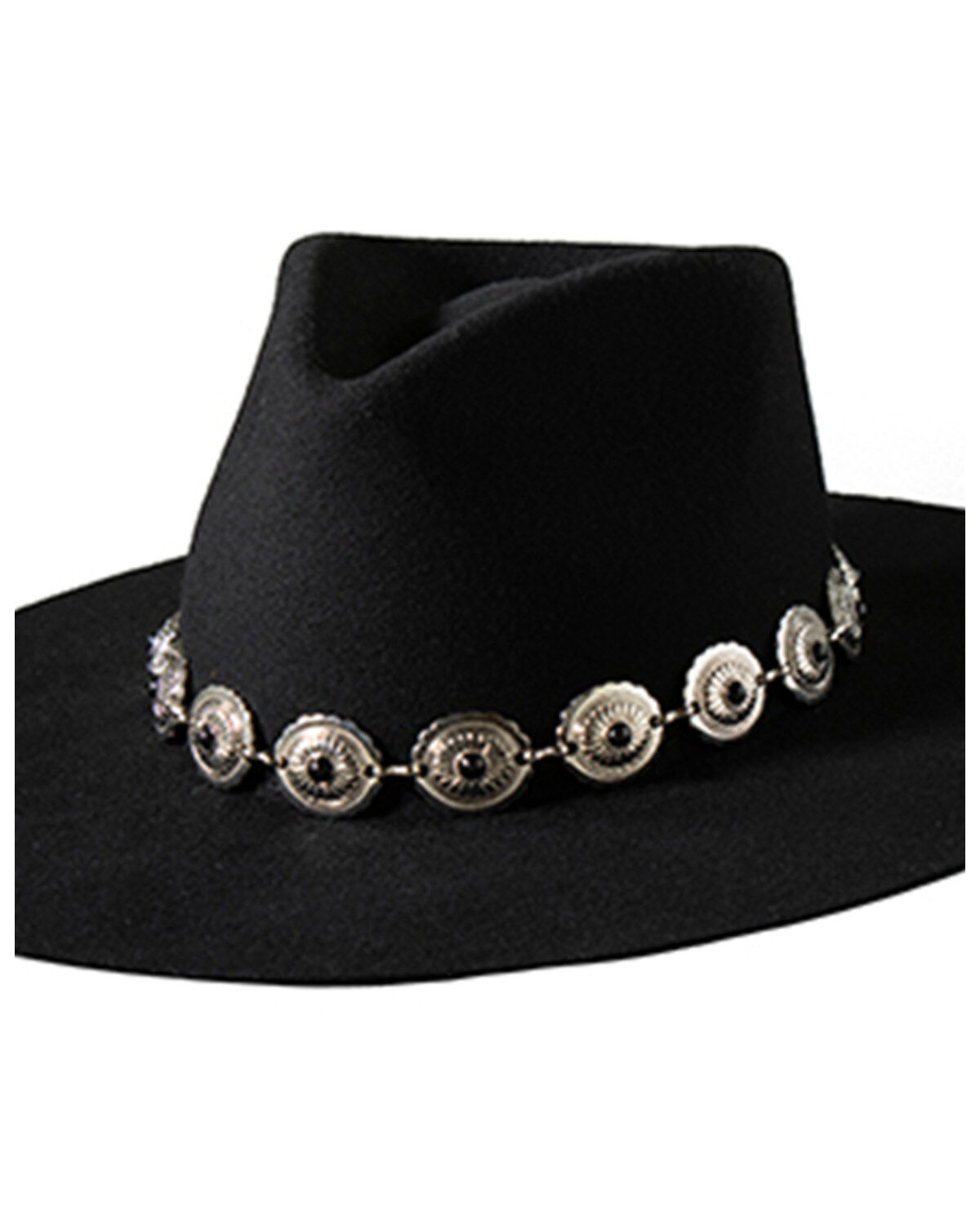 Shyanne Women's Concho Hat Band, Black