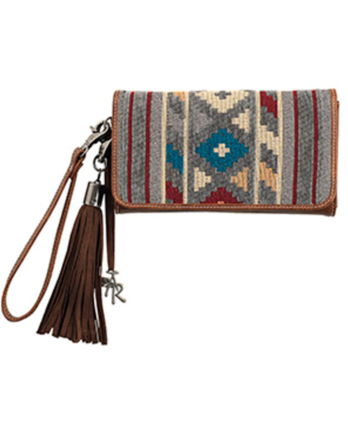 Angel Ranch Women's Southwestern Print Wallet, Brown