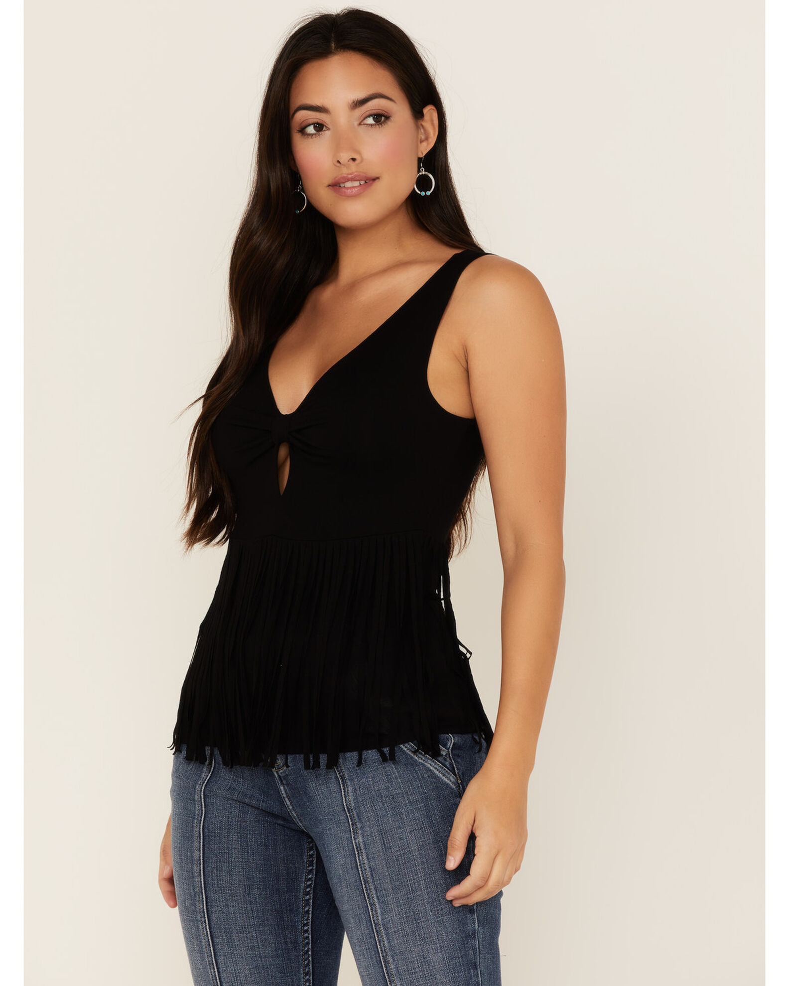 Idyllwind Women's Bluebell Twist & Fringe Top | Boot Barn