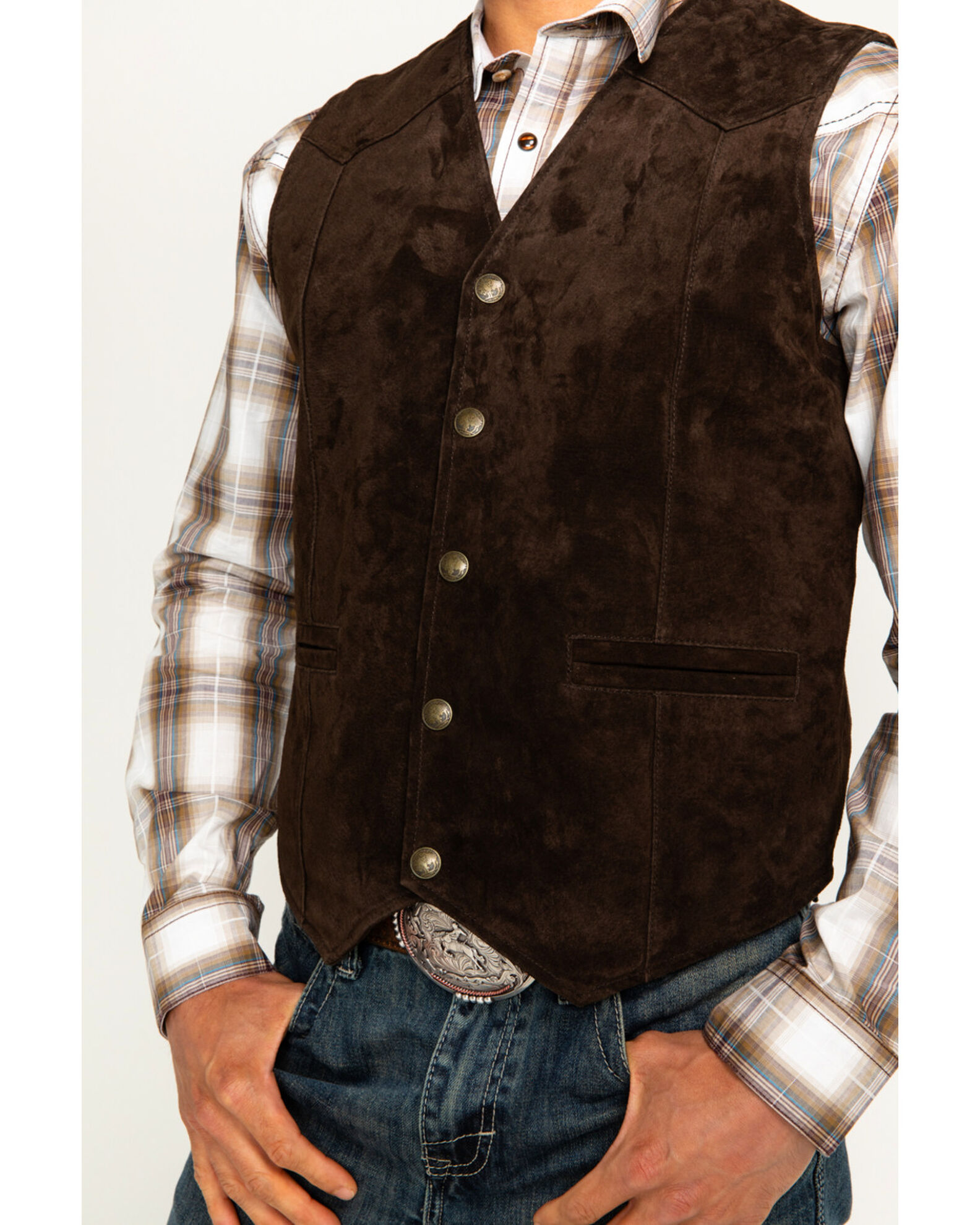 Cody James Men's Angus Suede Vest, Brown