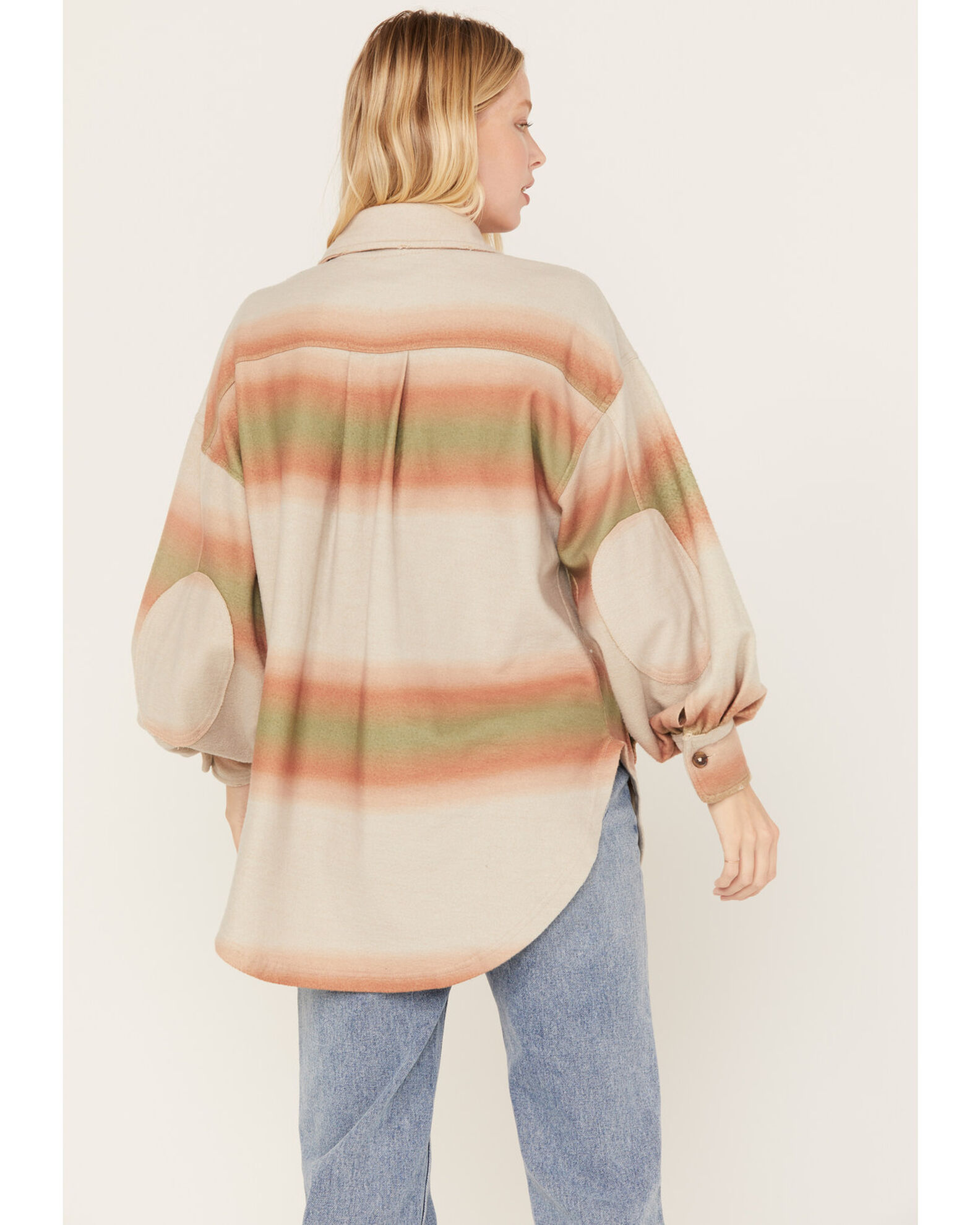 Free People Women's Ombre Serape Print Ruby Jacket, Ivory