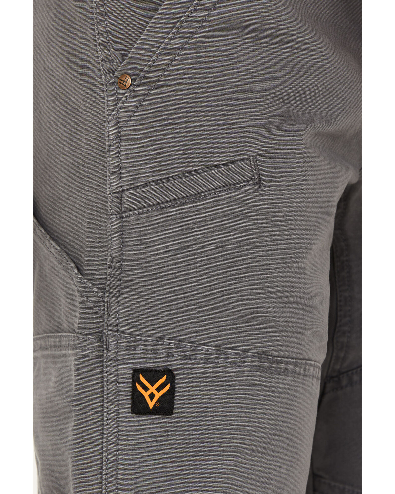 Hawx Mens Santiago Double Front Logger Work Pants Charcoal