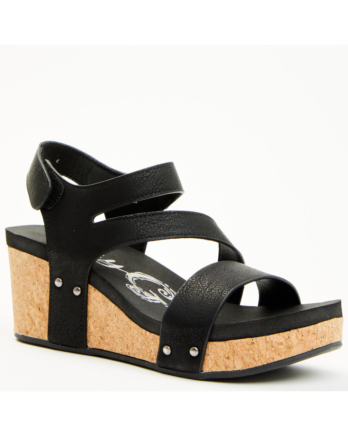 Very G Women's Casper Platform Sandals, Black, hi-res