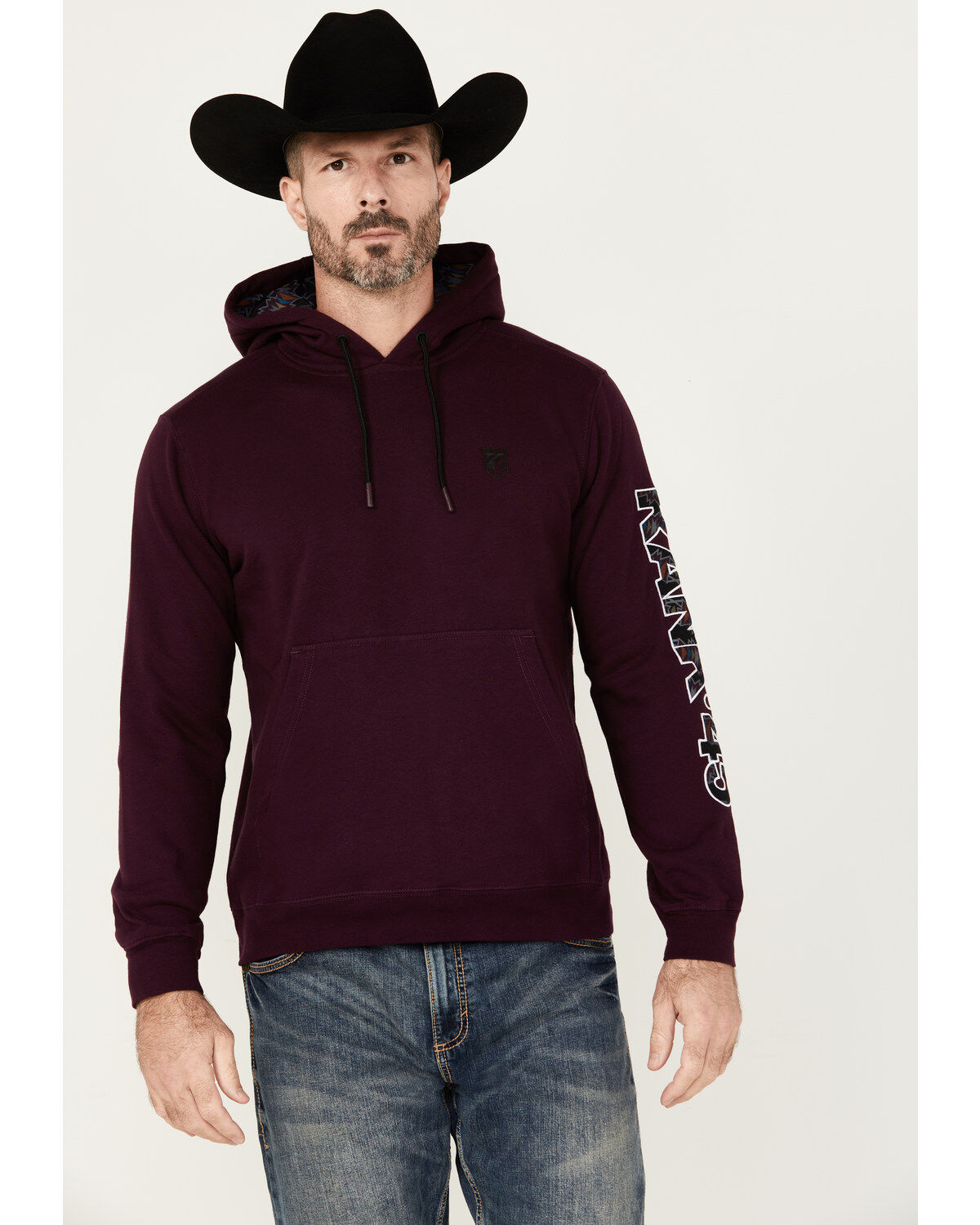 RANK 45® Men's Logo Hooded Sweatshirt, Grape