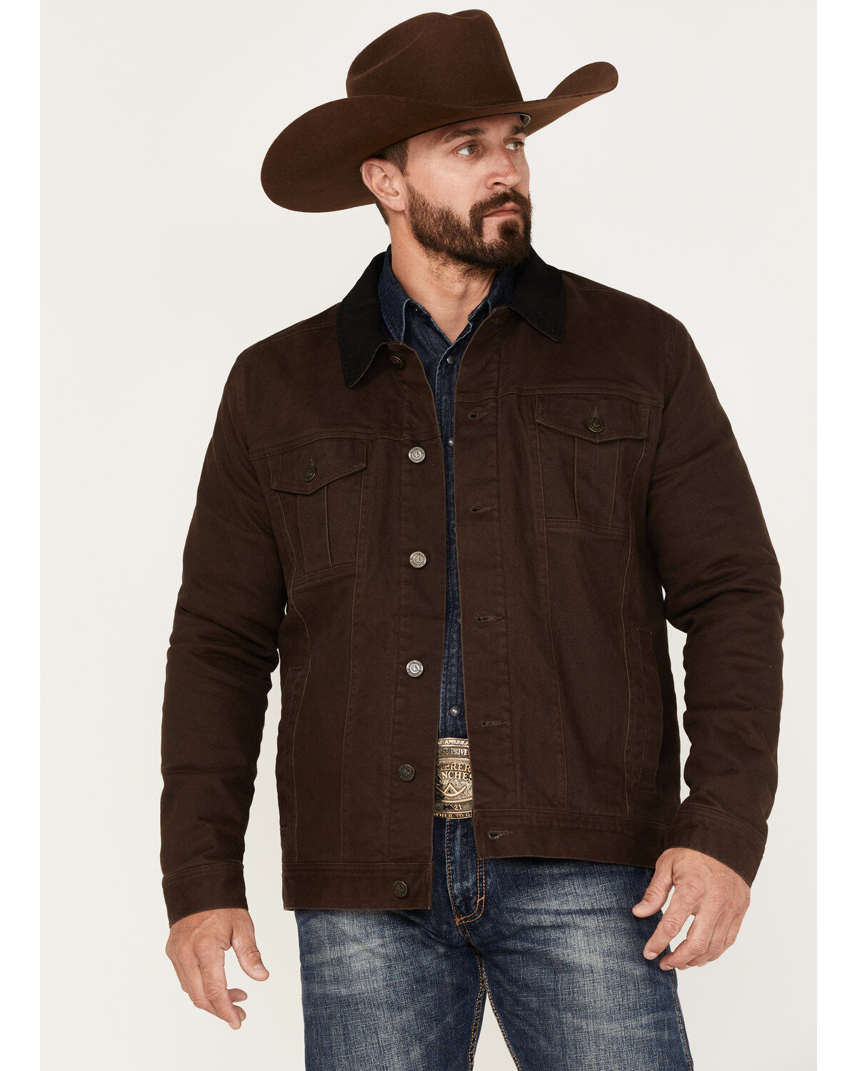 Cody James Men's Ozark Washed Rancher Jacket, Brown